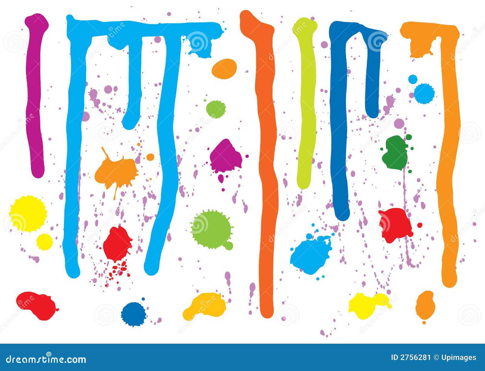 Paint Splatters Cartoon Vector | CartoonDealer.com #2756281