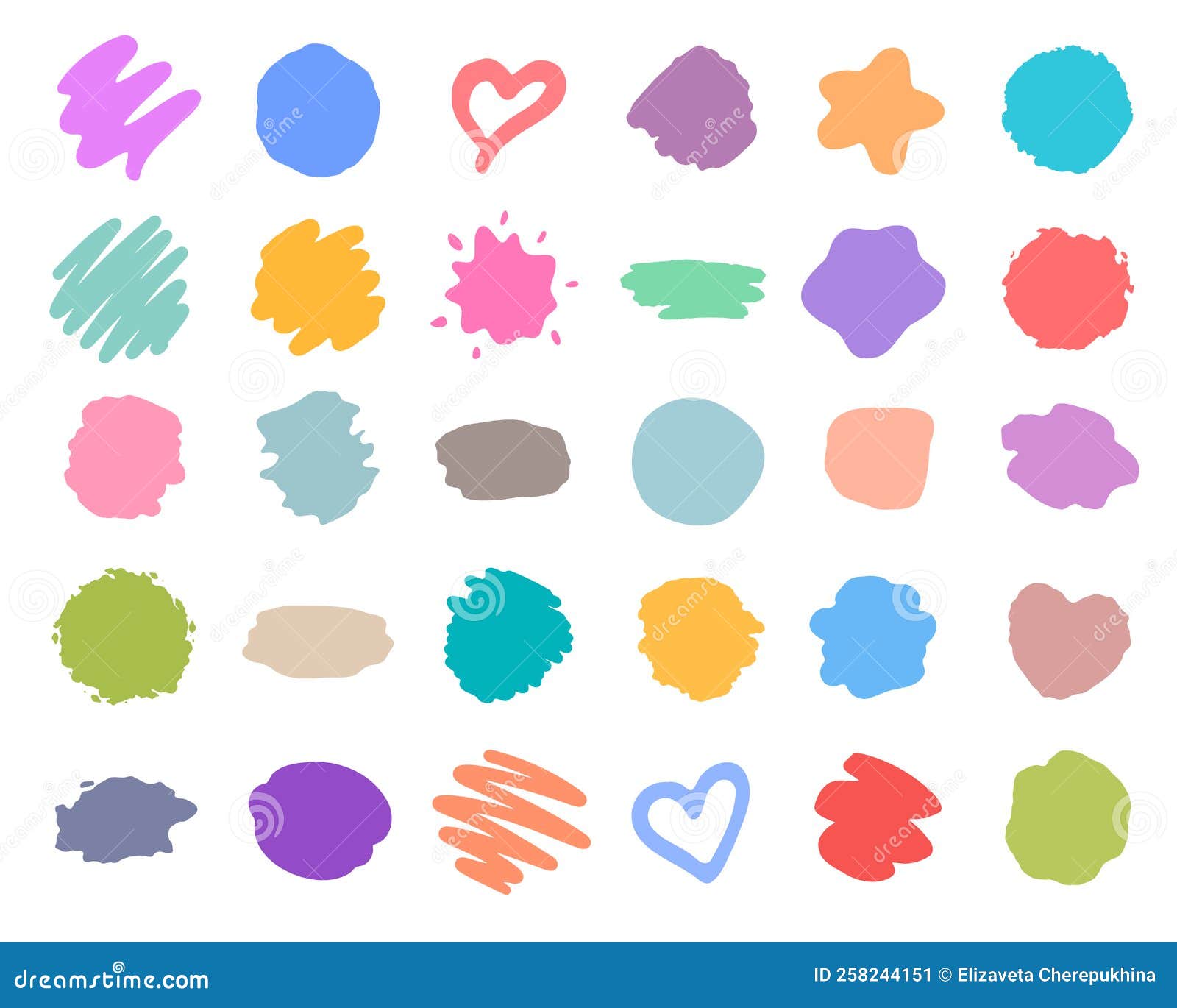 Paint Splatters Set. Paint Splashes Collection Stock Vector ...