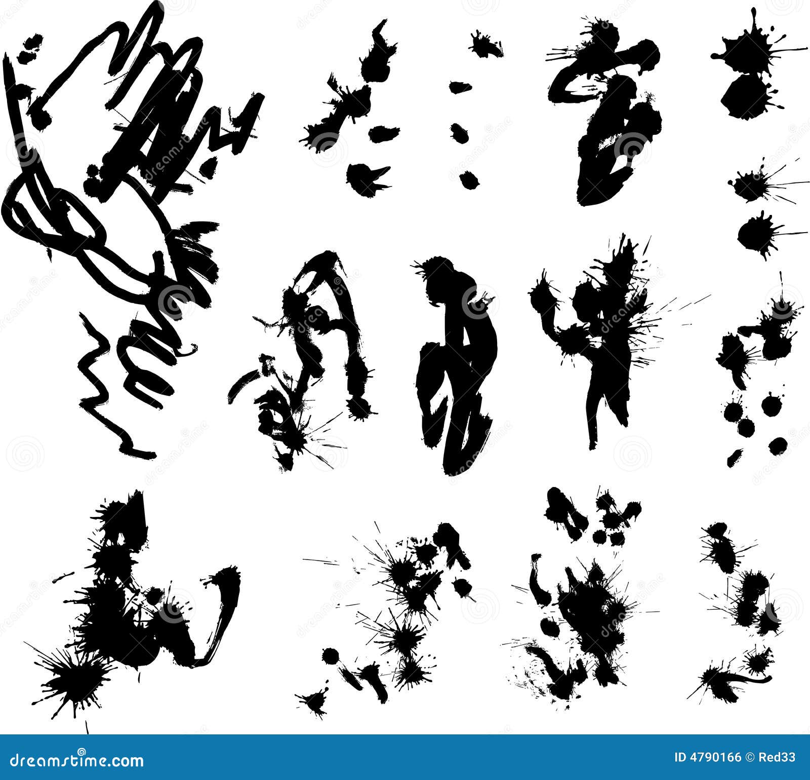 Paint Splatters Vector stock vector. Illustration of vector - 4790166