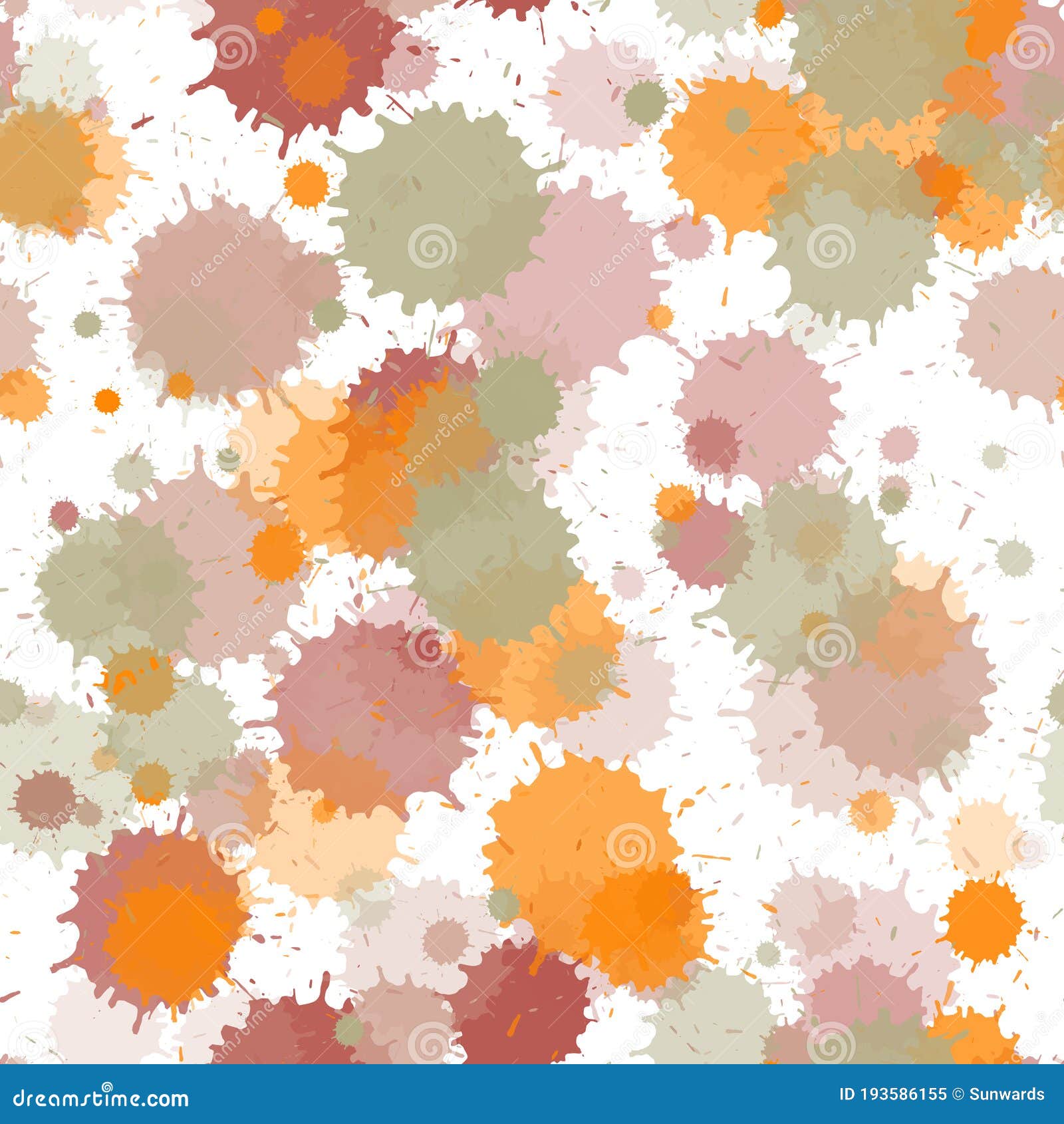 Paint Stains Seamless Splatter, Spray Blots, Spots Stock Vector ...
