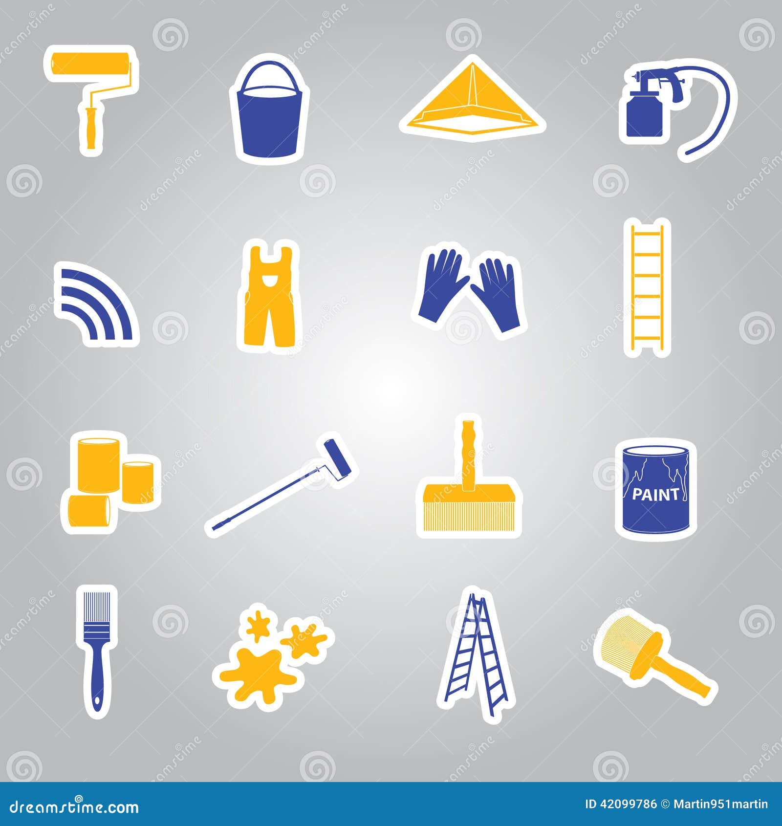 Paint stickers set eps10 stock vector. Illustration of icons - 42099786