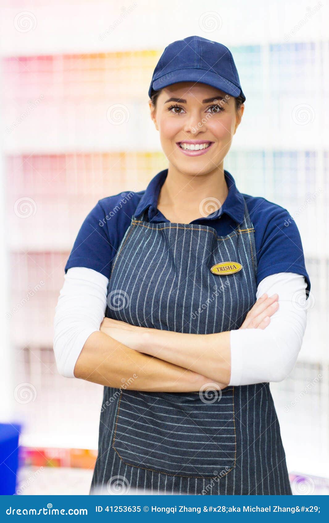 Paint store worker stock image. Image of employment, looking - 41253635