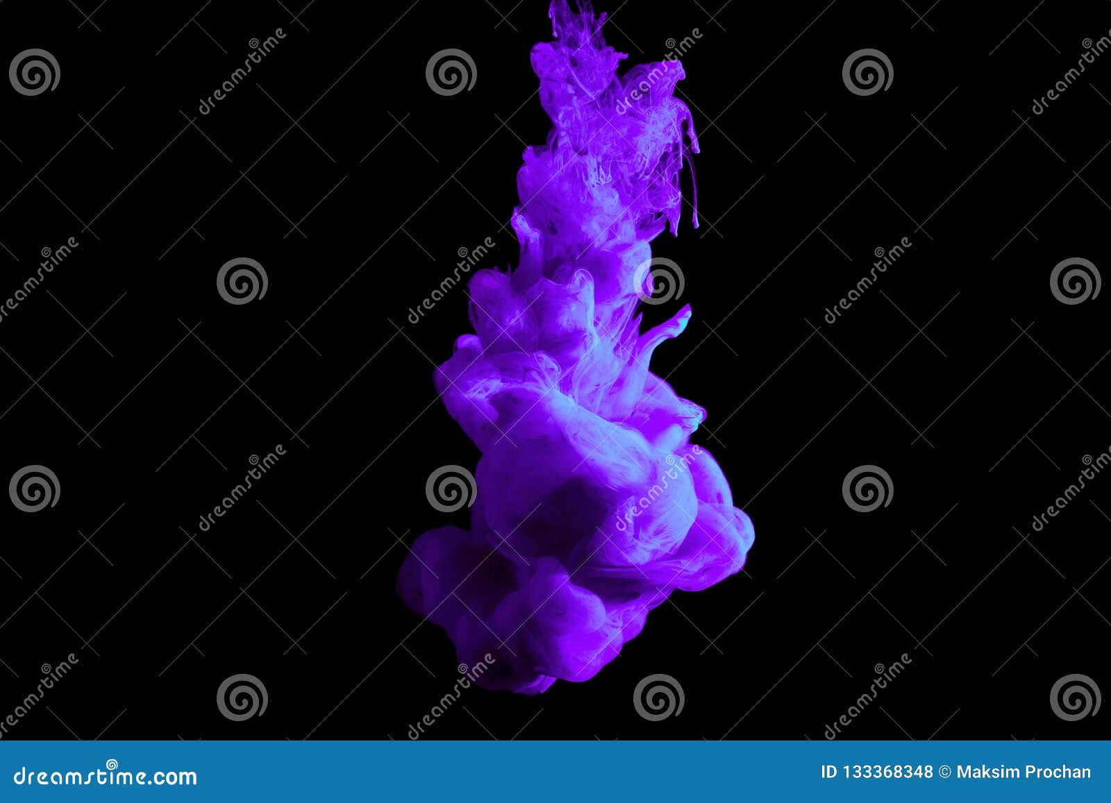 Paint Stream in Water, Colored Cloud, Abstract Background, Process of ...