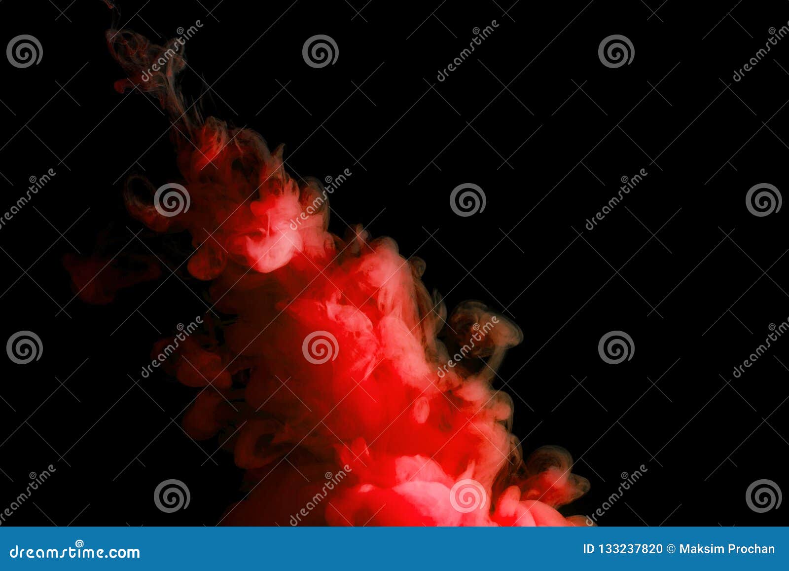 Paint Stream in Water, Red Colored Ink Cloud, Abstract Background Stock ...