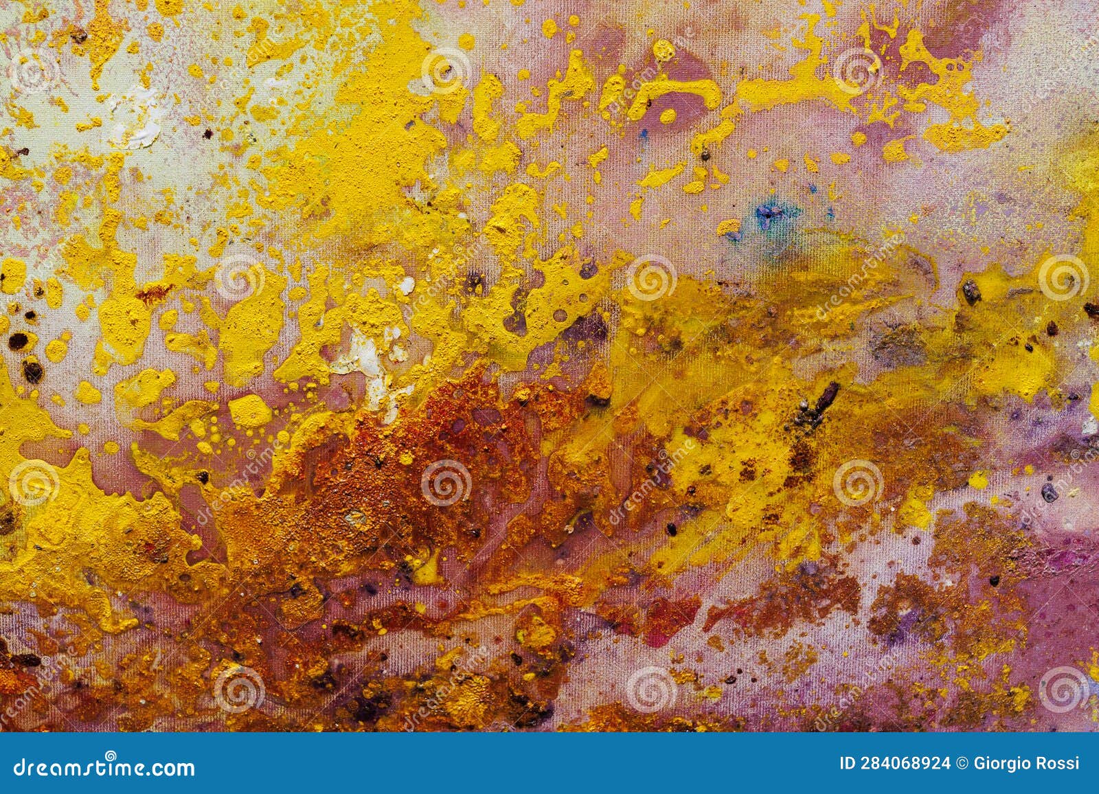 Paint Stroke Yellow, Red, Orange, Splatters Color, Abstract Stock ...