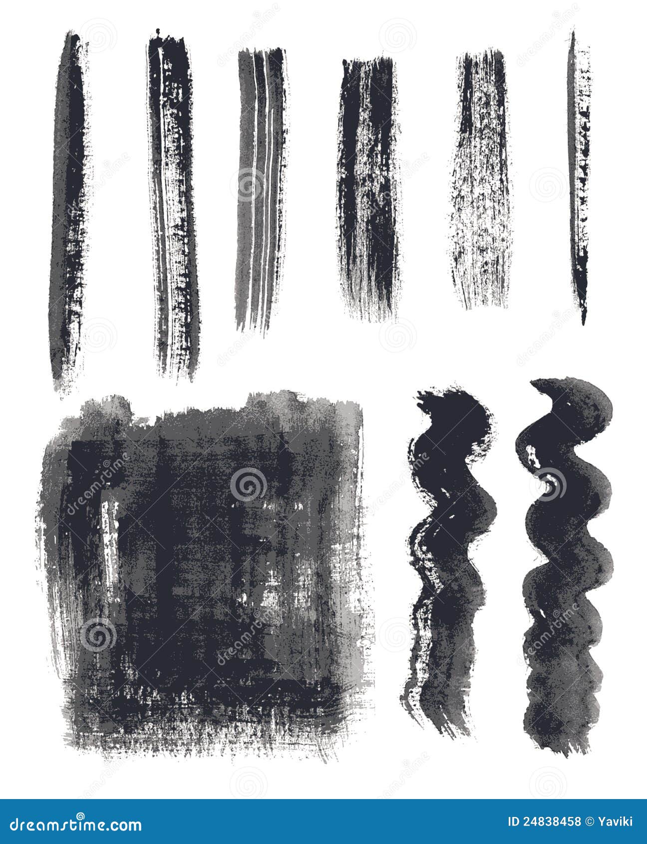 Paint strokes vector stock vector. Illustration of paint - 24838458