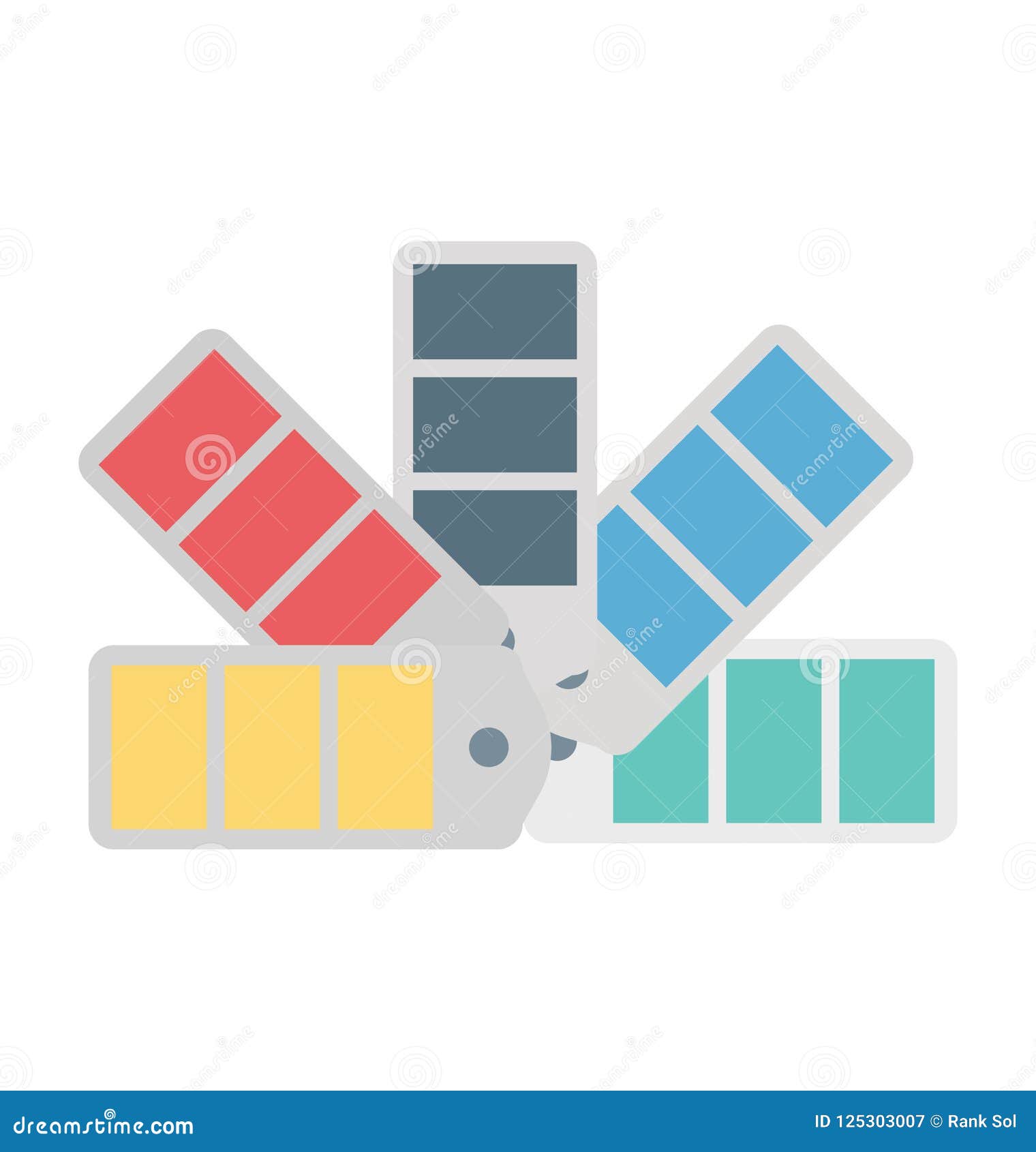 Paint Swatches, Colour Sampler Vector Icon Stock Vector - Illustration ...