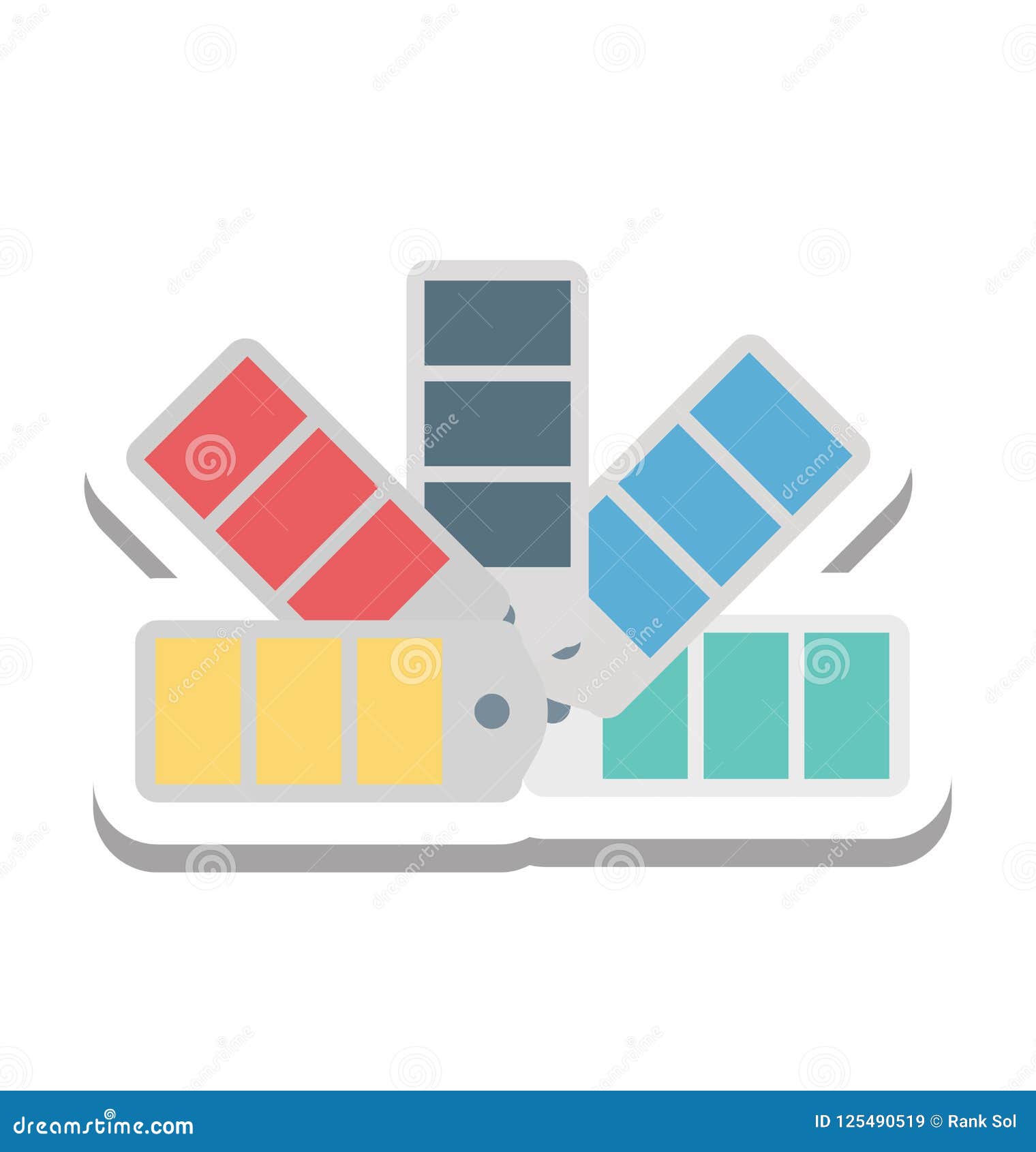 Paint Swatches, Colour Sampler Vector Icon Stock Vector - Illustration ...