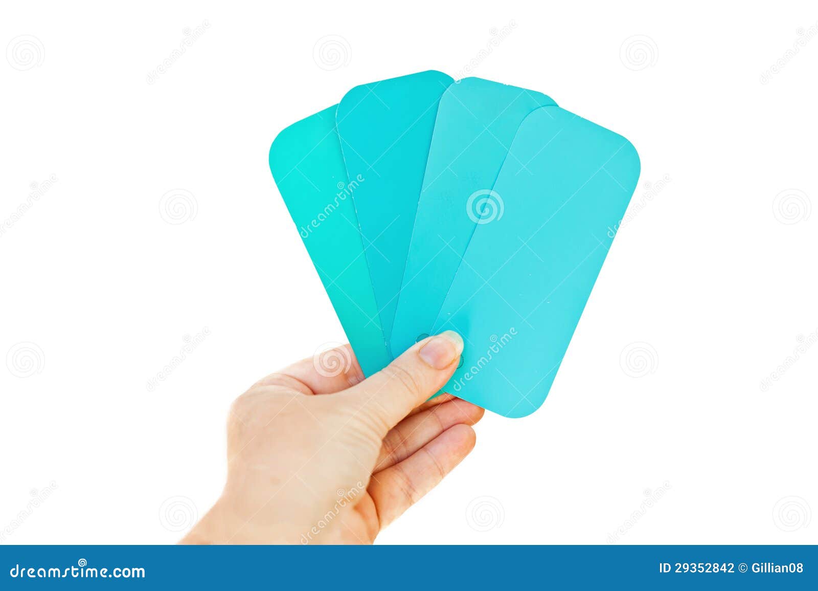 Paint Swatches, Turquoise, on White Stock Photo - Image of decorating ...