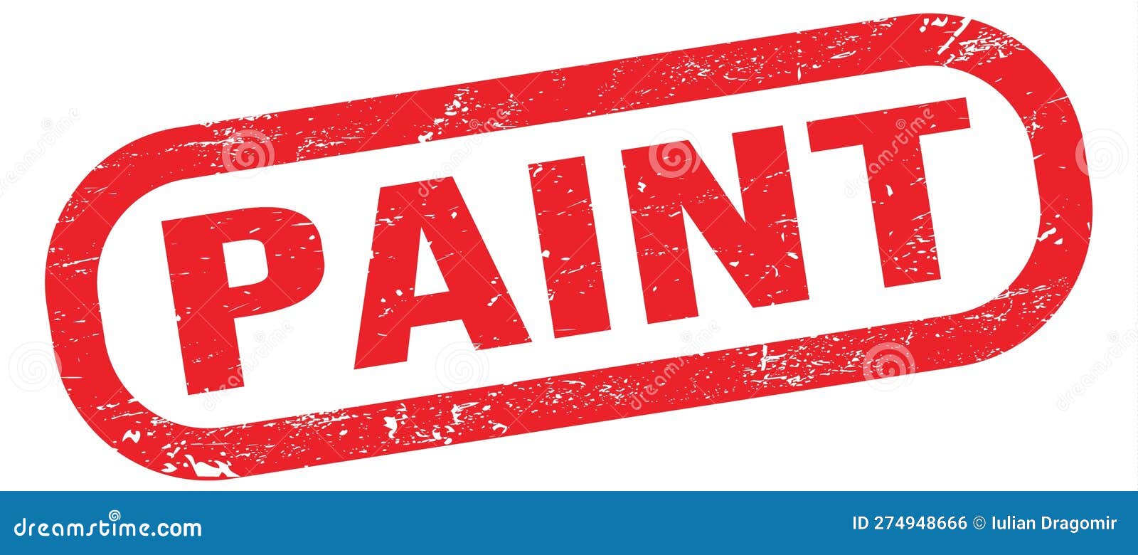 PAINT, Text on Red Rectangle Stamp Sign Stock Illustration ...