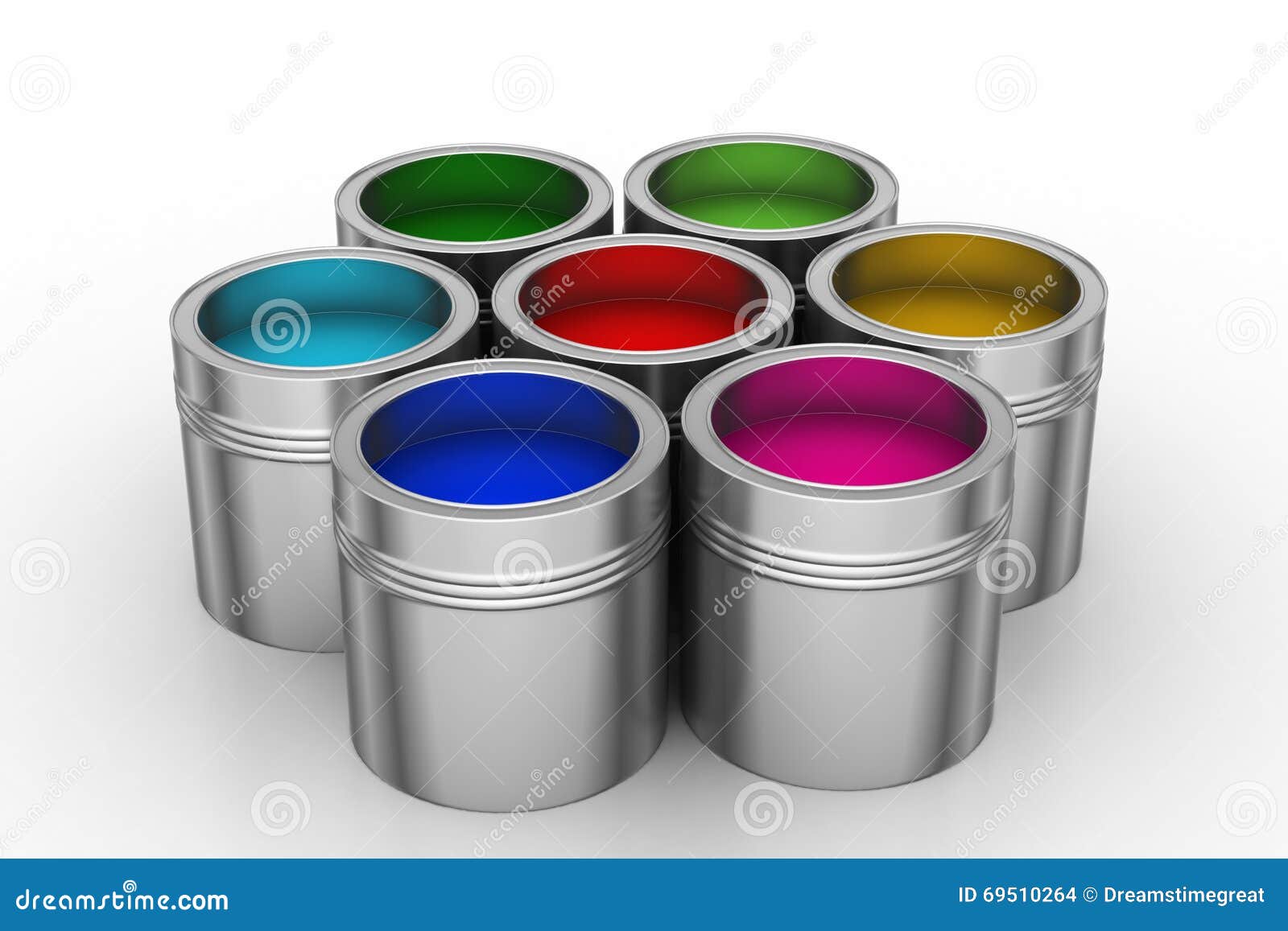 Paint tin stock illustration. Illustration of pour, studio - 69510264