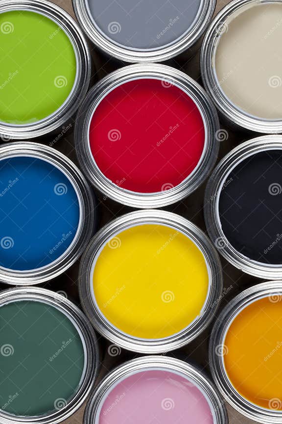 Paint Tins - Color stock photo. Image of pots, range - 24803592