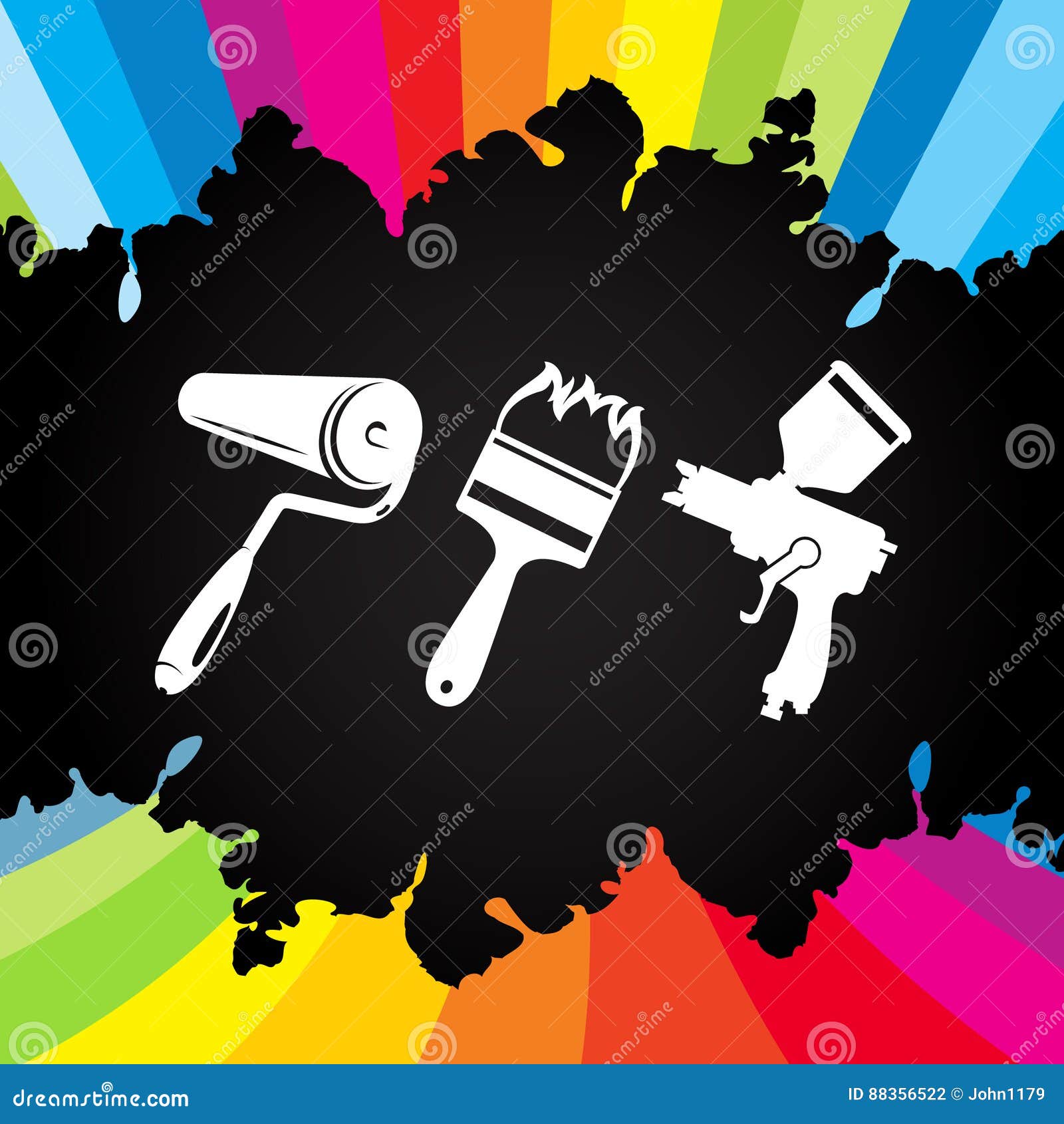 Paint tool vector stock vector. Illustration of decor - 88356522