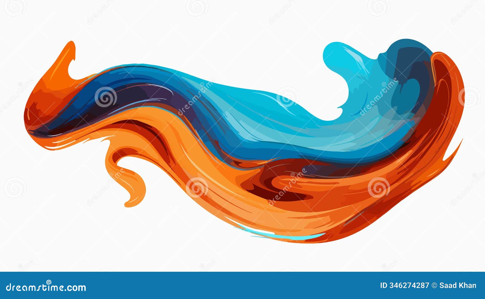 Paint Trace Vector Element Cartoon Vector Illustration with Art Theme ...
