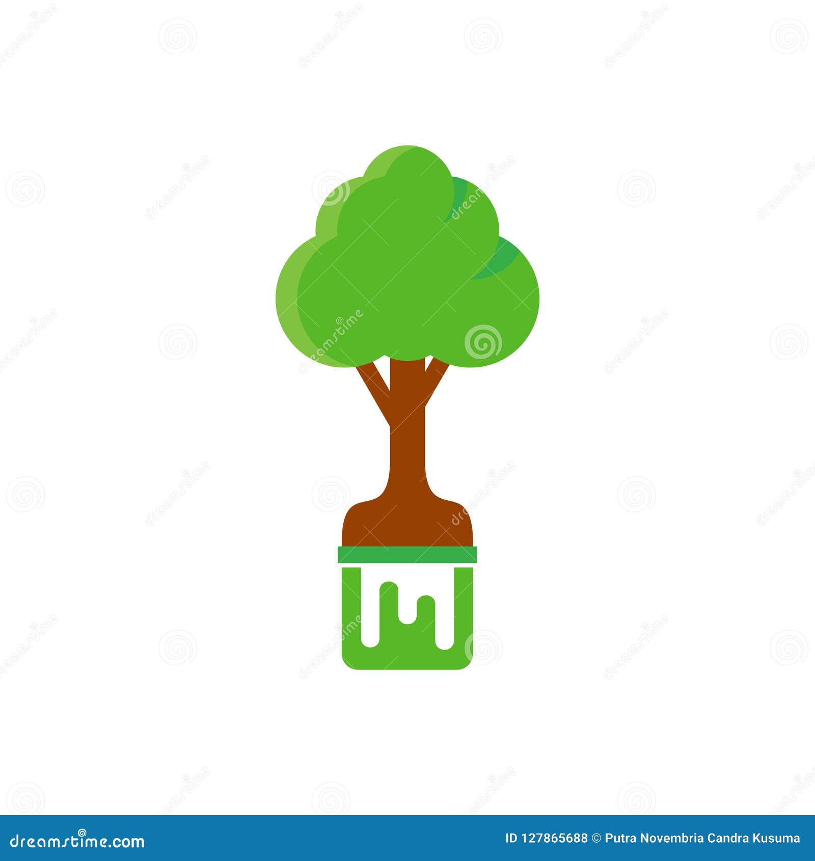 Paint Tree Logo Icon Design Stock Vector - Illustration of nature ...