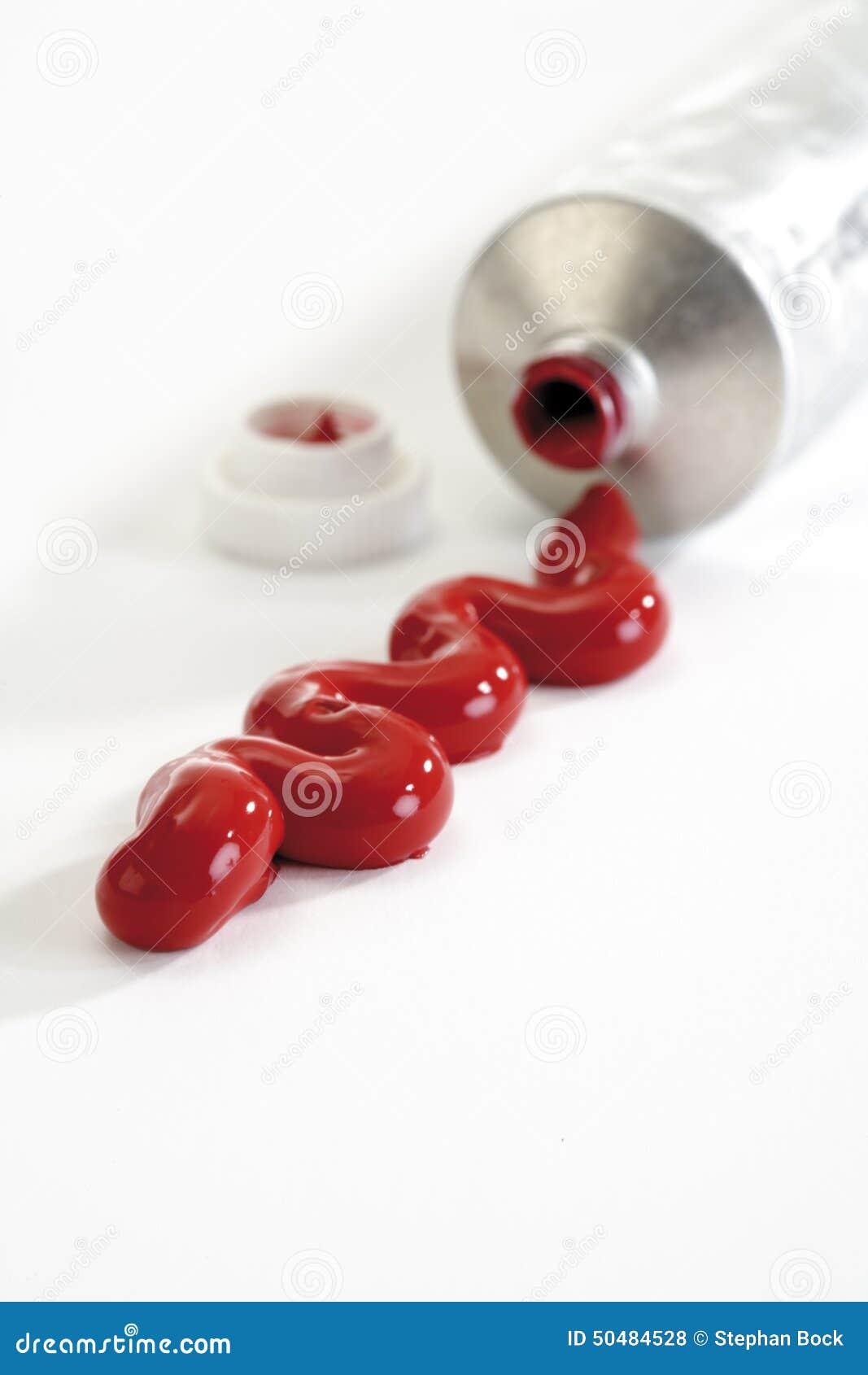 Paint tube and red color stock photo. Image of color - 50484528