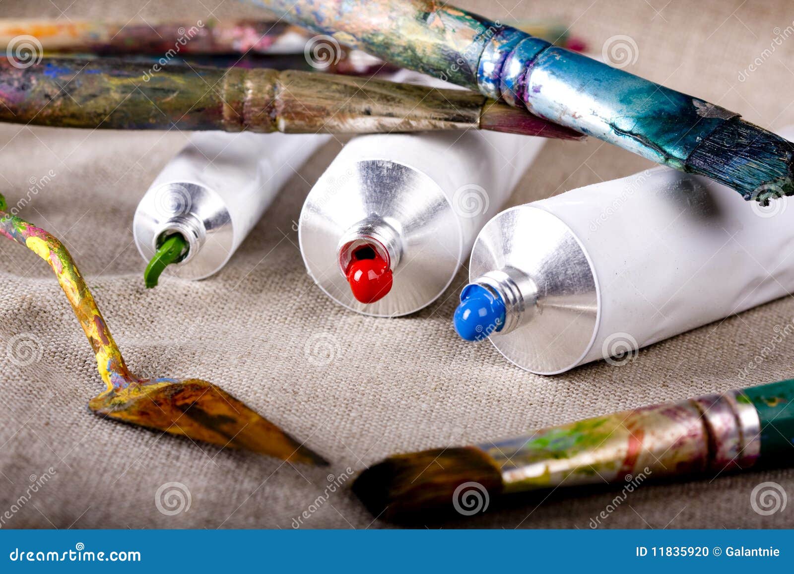 Paint tubes stock photo. Image of education, pigment - 11835920