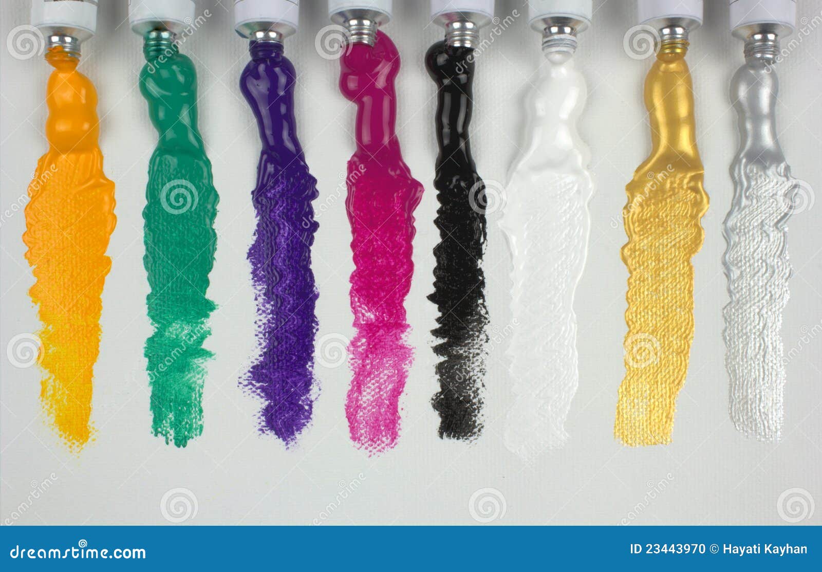 Paint Tubes and Colors on Canvas Stock Photo - Image of brush, blend ...