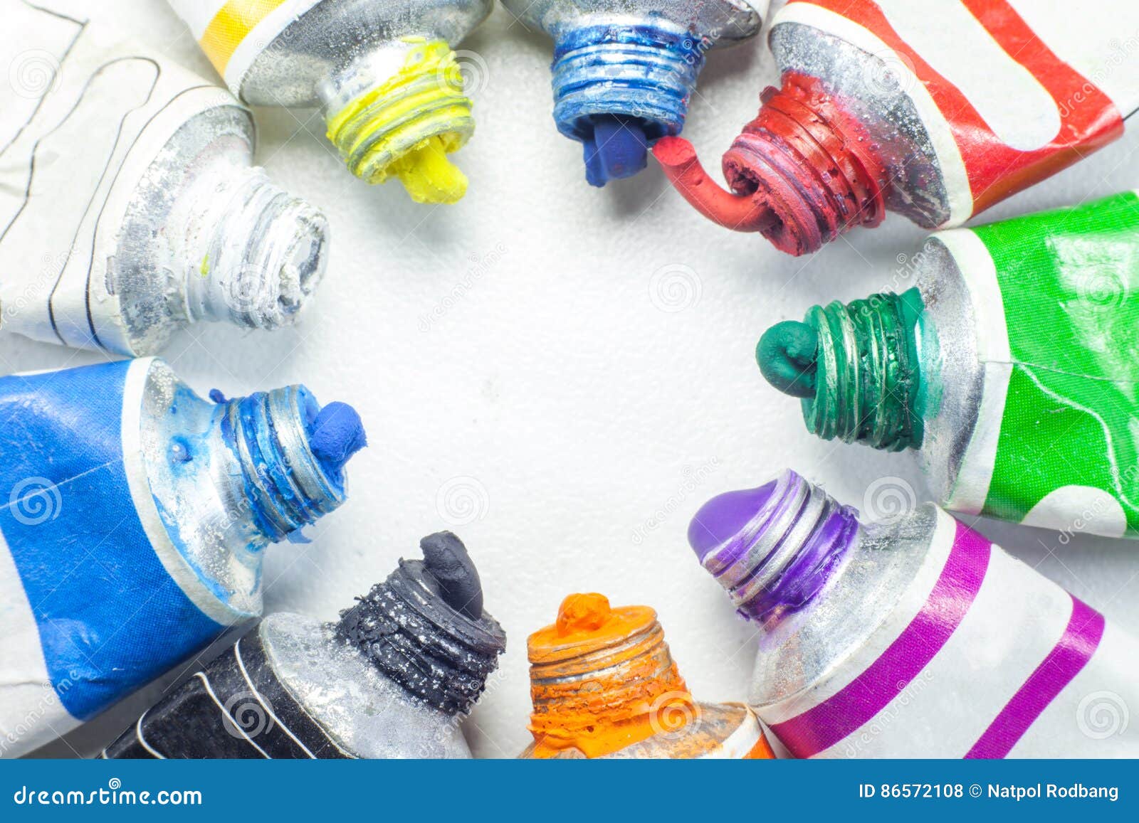 Paint in Tubes Isolated on White,watercolor Stock Photo - Image of ...