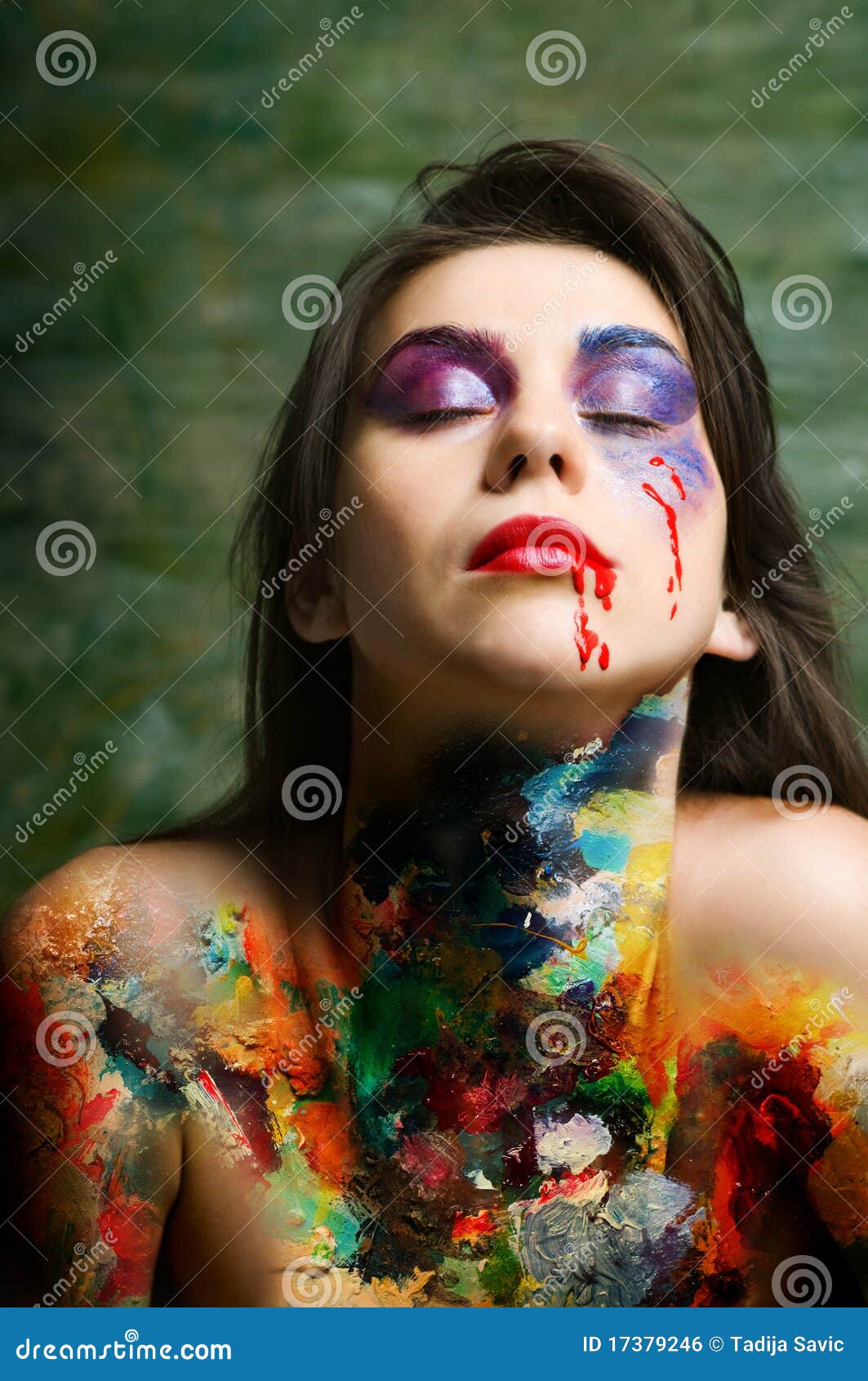Paint woman stock photo. Image of eyelash, disorderly - 17379246