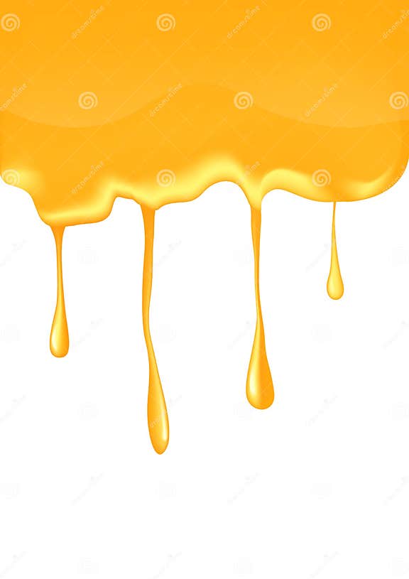 Paint Yellow Dripping Background, Vector Illustration. Stock Vector ...