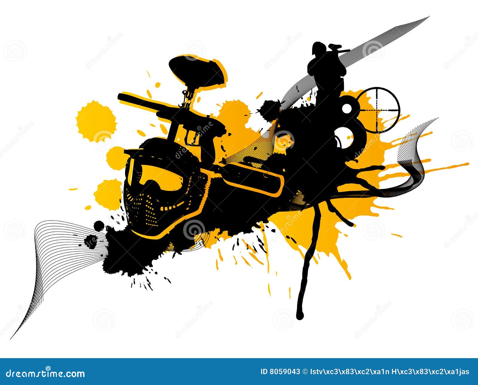 Paintball_1 stock illustration. Illustration of breach - 8059043