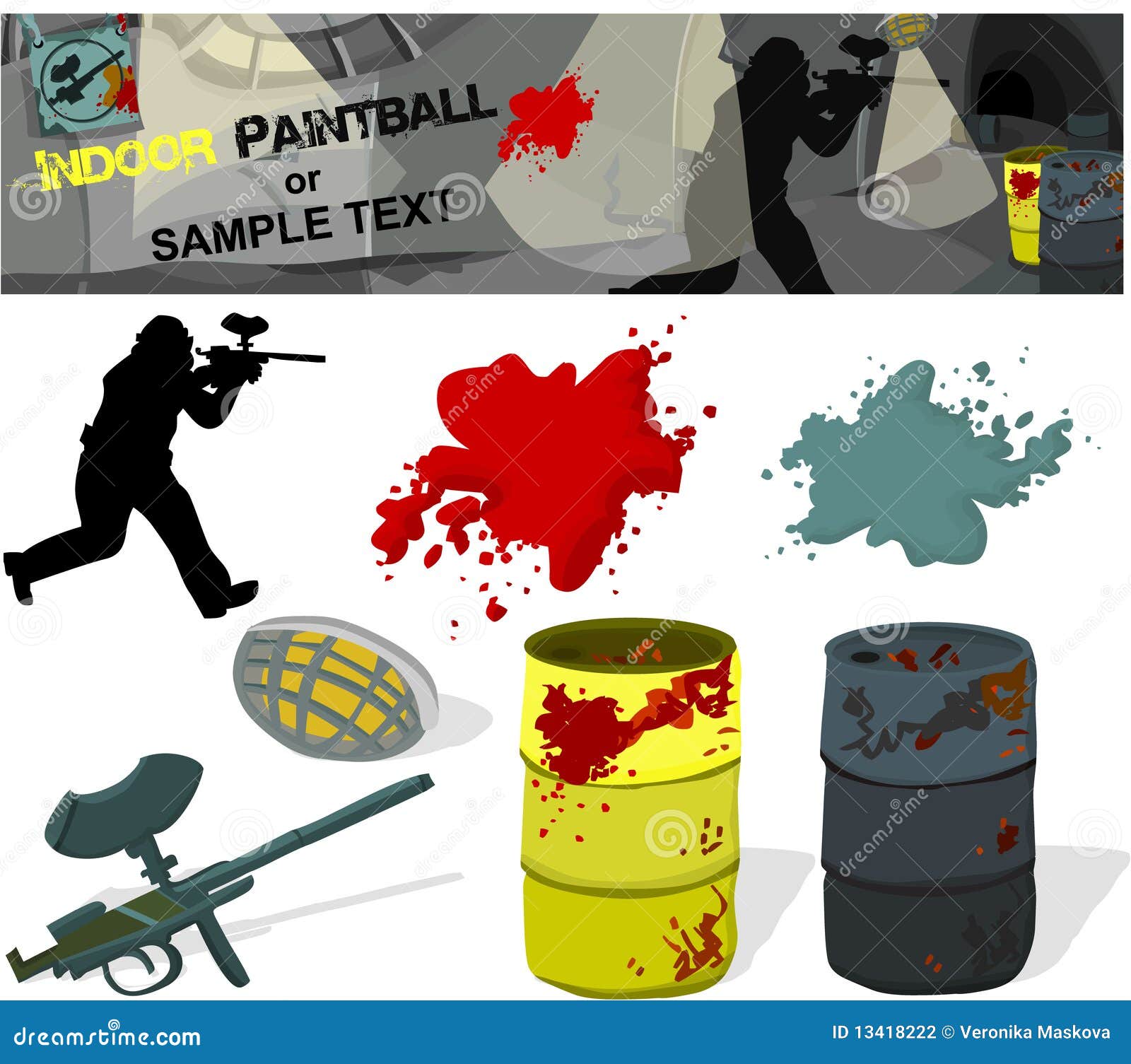 Paintball stock vector. Illustration of graffiti, activity - 13418222