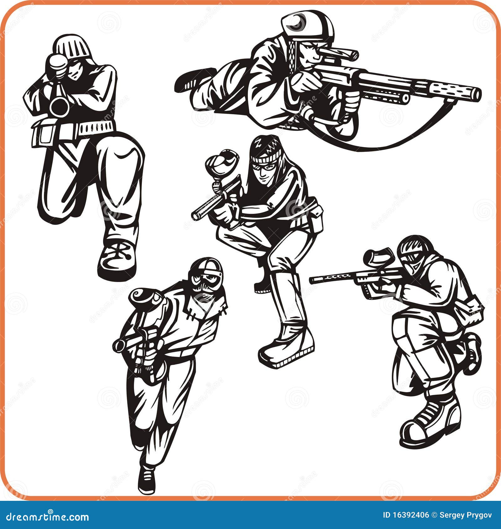 Paintball. stock vector. Illustration of clip, illustration - 16392406