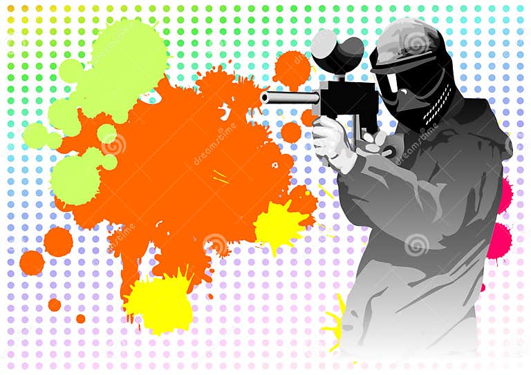 Paintball stock illustration. Illustration of drawing - 6223128
