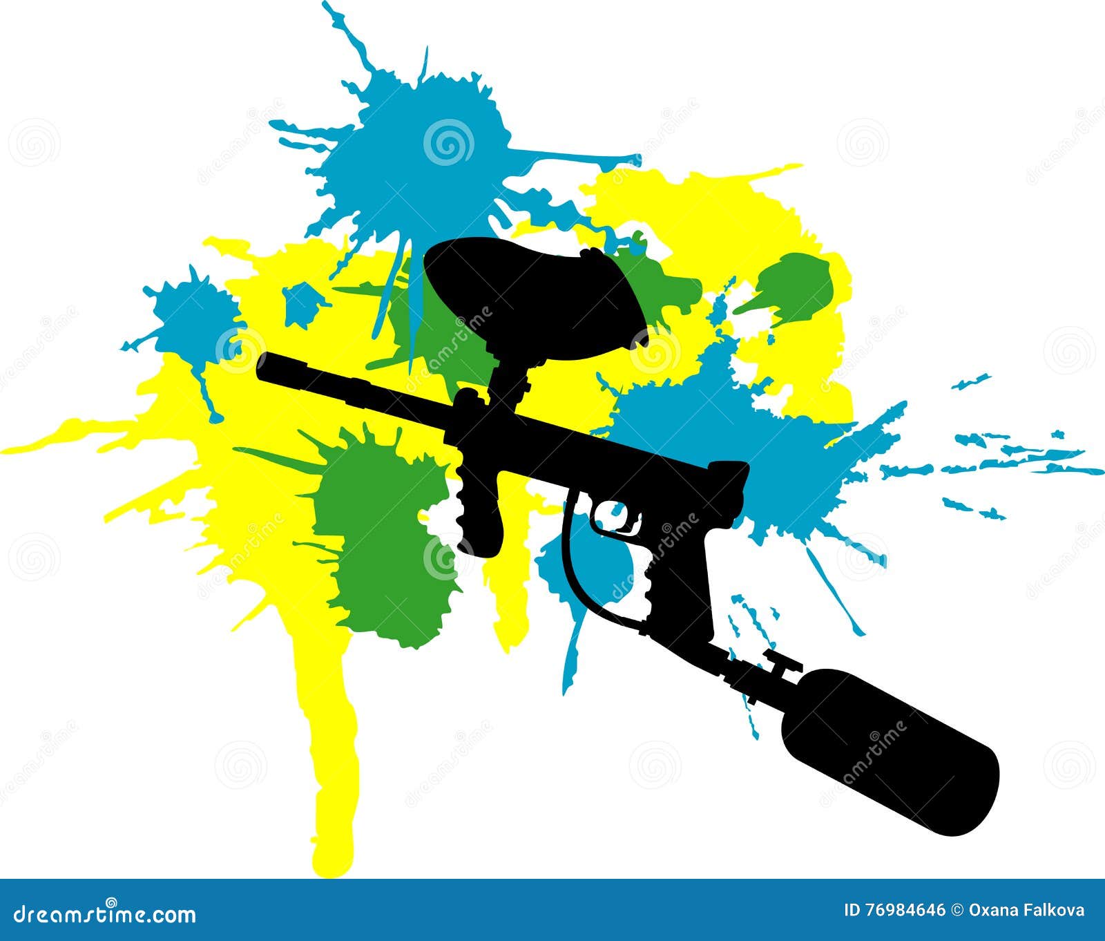 Paintball illustrazione vettoriale. Illustrazione di sudicio - 76984646