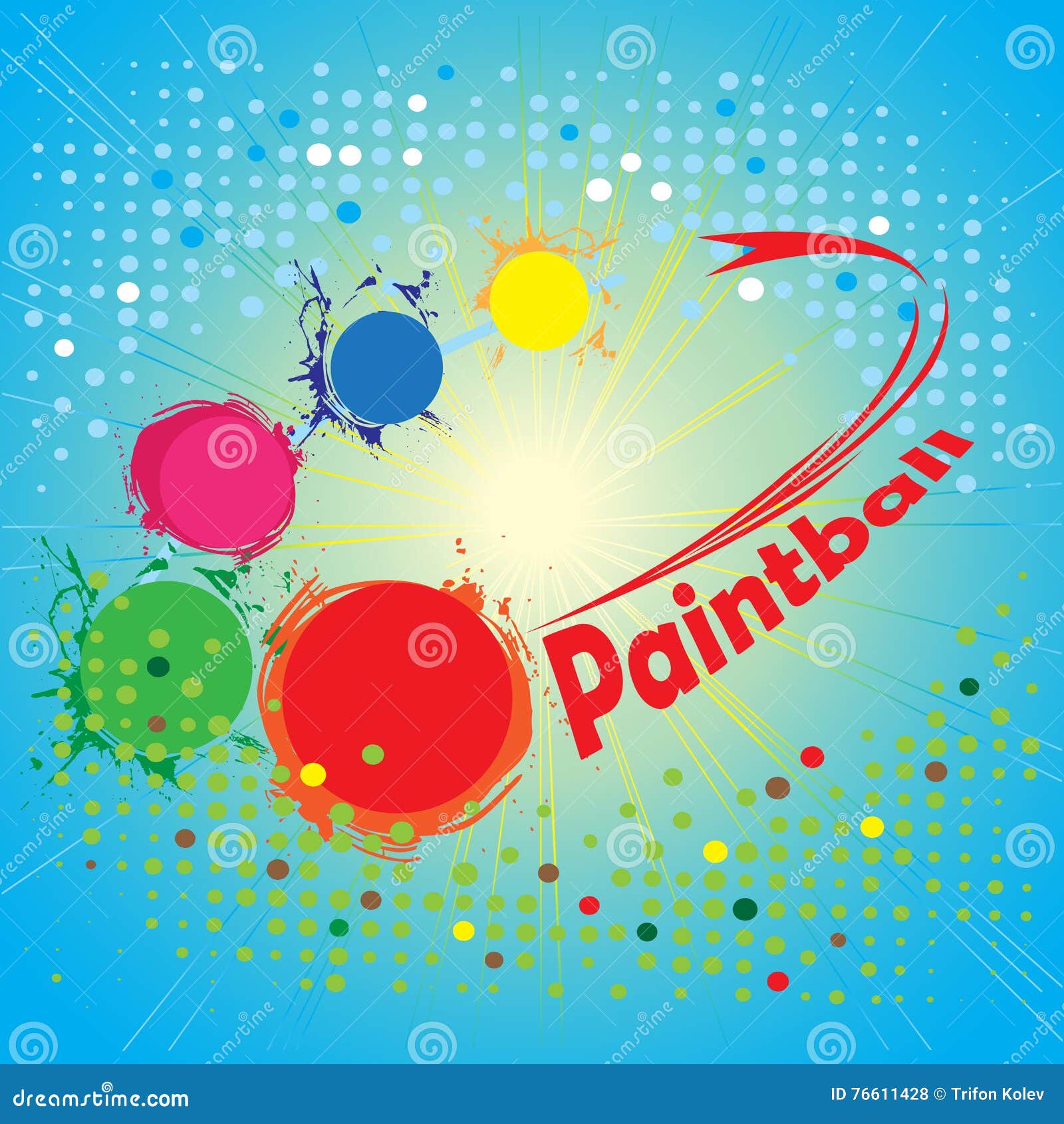 Paintball Circle.Abstract Square Banner Stock Vector - Illustration of ...