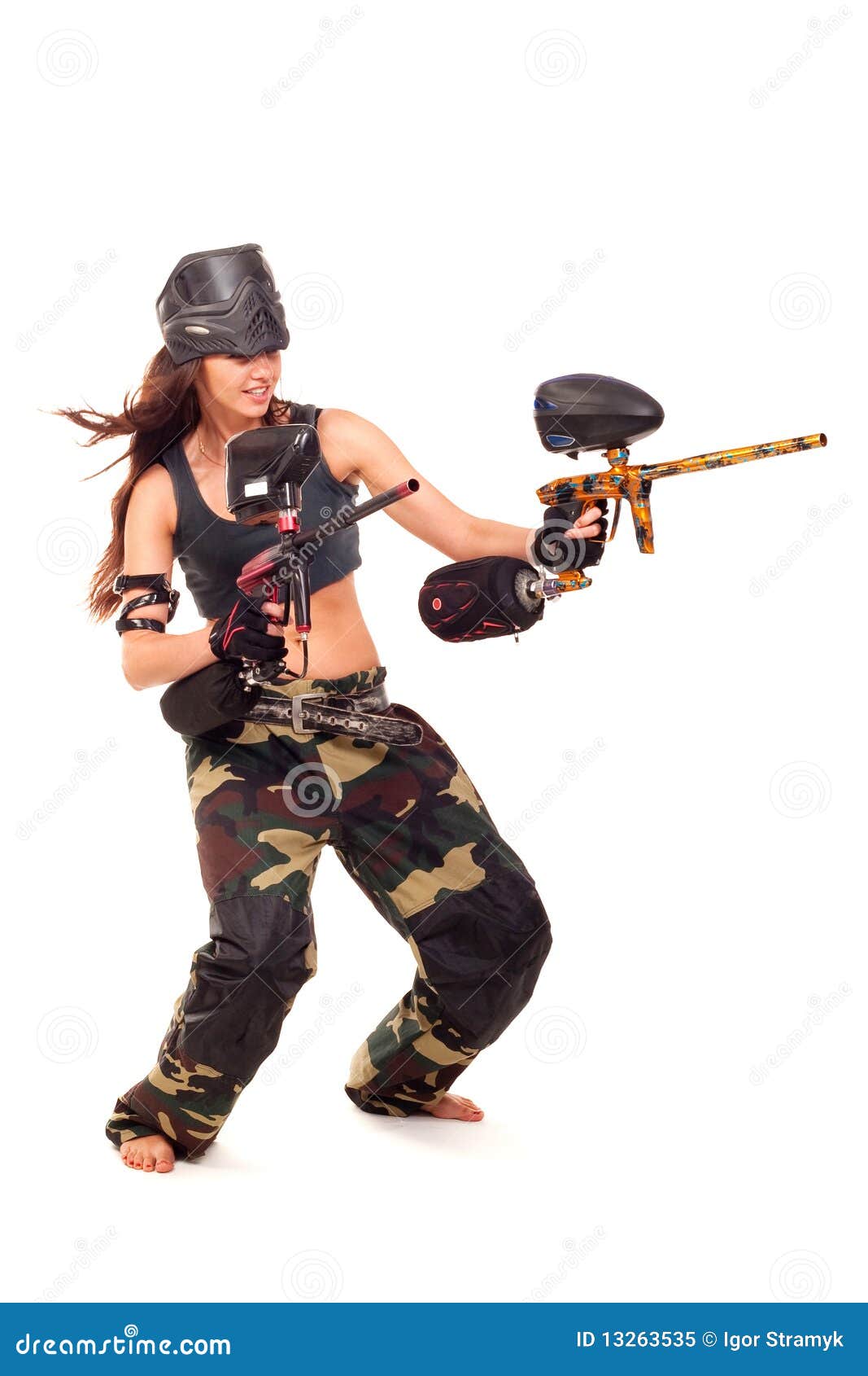 Paintball girl stock image. Image of partisan, people - 13263535