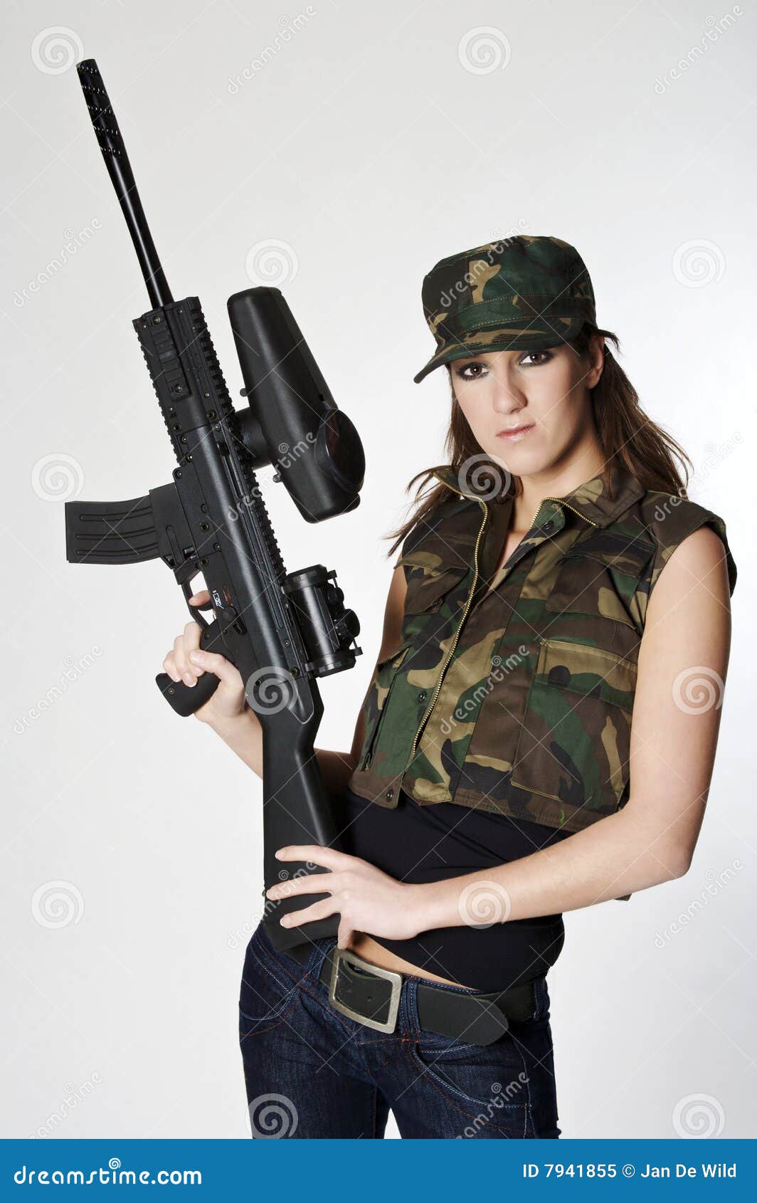 Paintball girl stock image. Image of people, dark, modern - 7941855