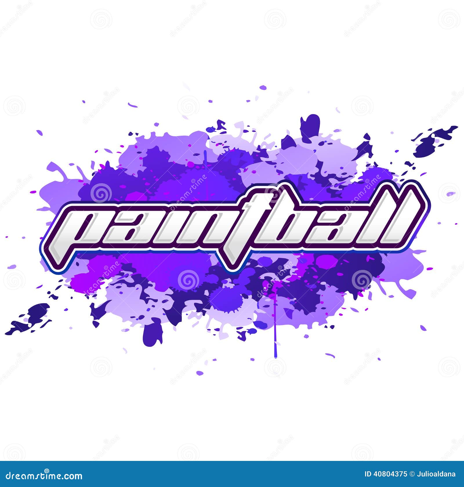 Paintball Lettering - Icon - Splatter Colorful Banner Stock Vector ...