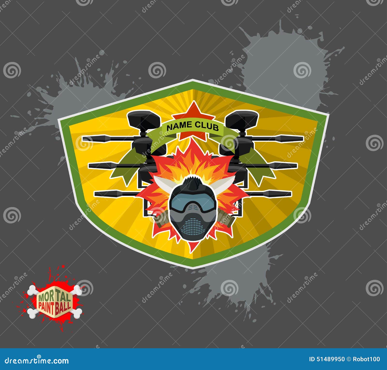 Paintball Logo. Shield with Wings Stock Vector - Illustration of ...
