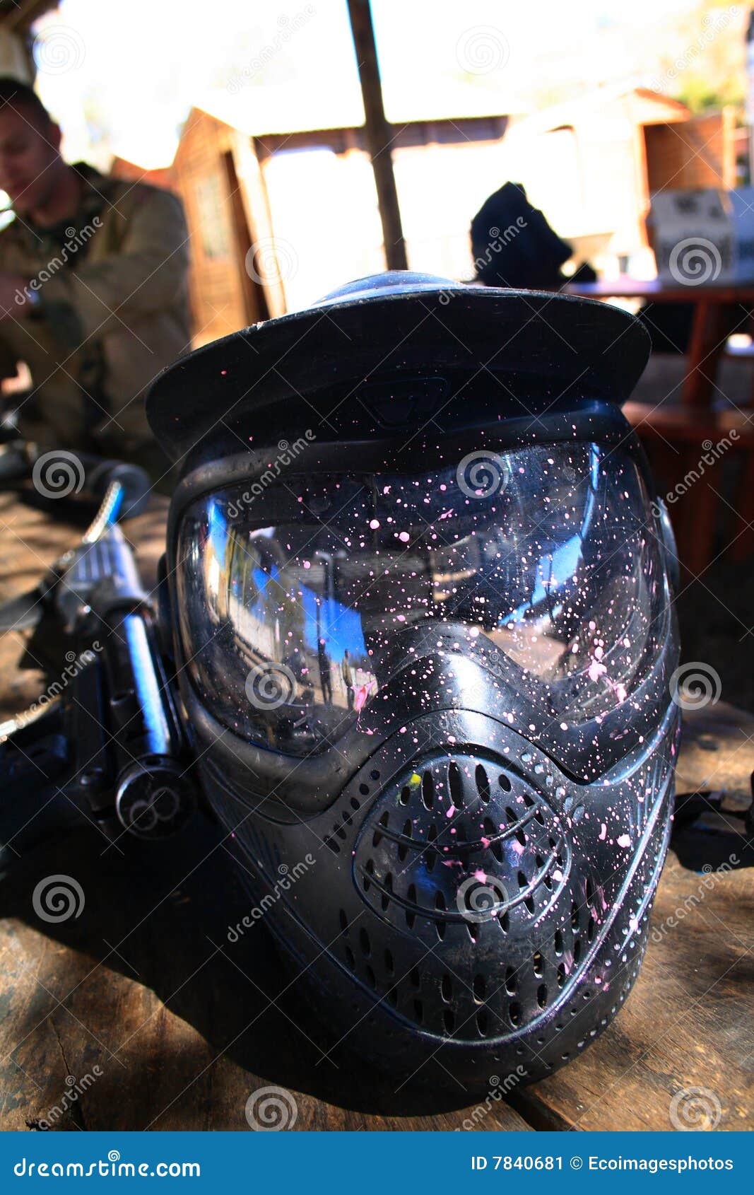 Paintball mask and gun stock image. Image of paint, weapon - 7840681