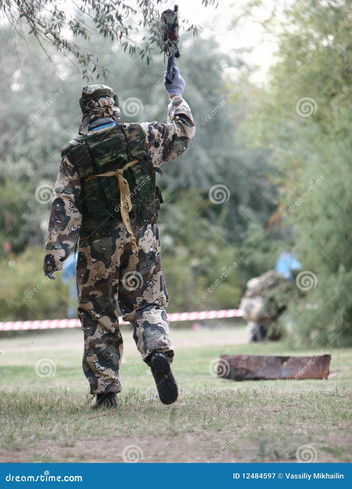 Paintball player stock image. Image of sniper, camouflage - 12484597