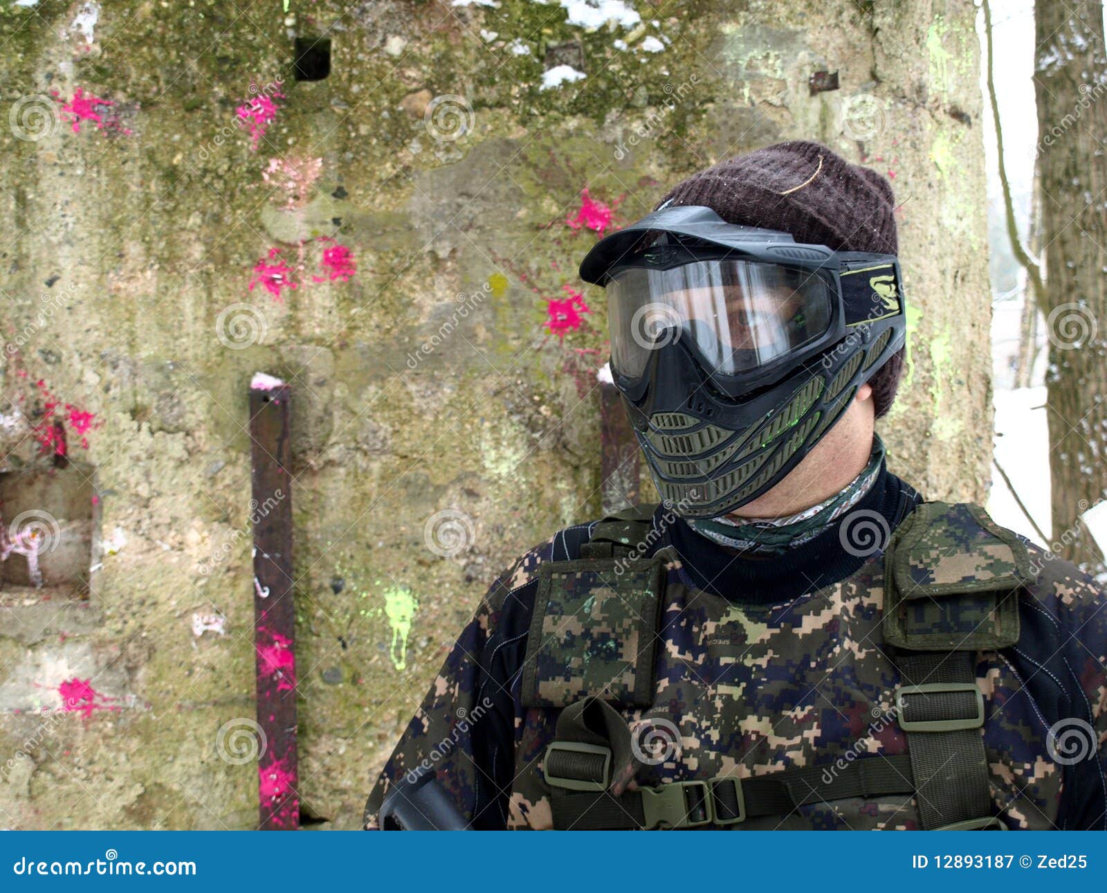 Paintball player stock image. Image of action, military - 12893187