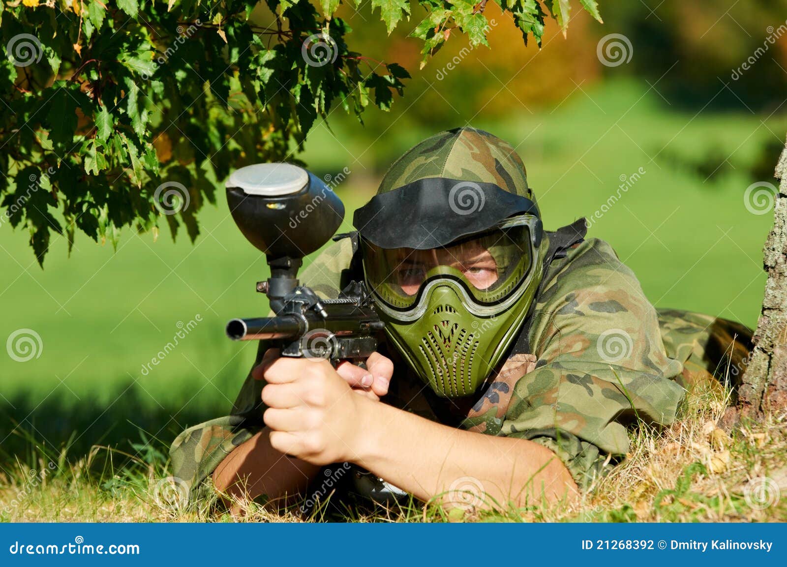 Paintball player stock photo. Image of camouflage, paintball - 21268392