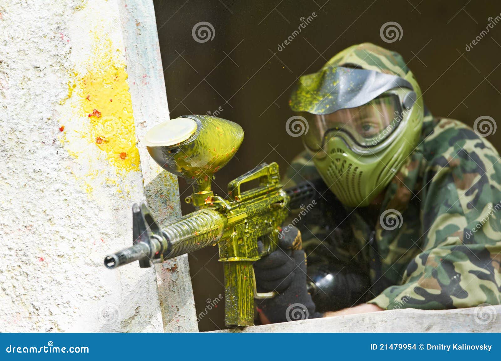 Paintball player stock photo. Image of player, outdoors - 21479954