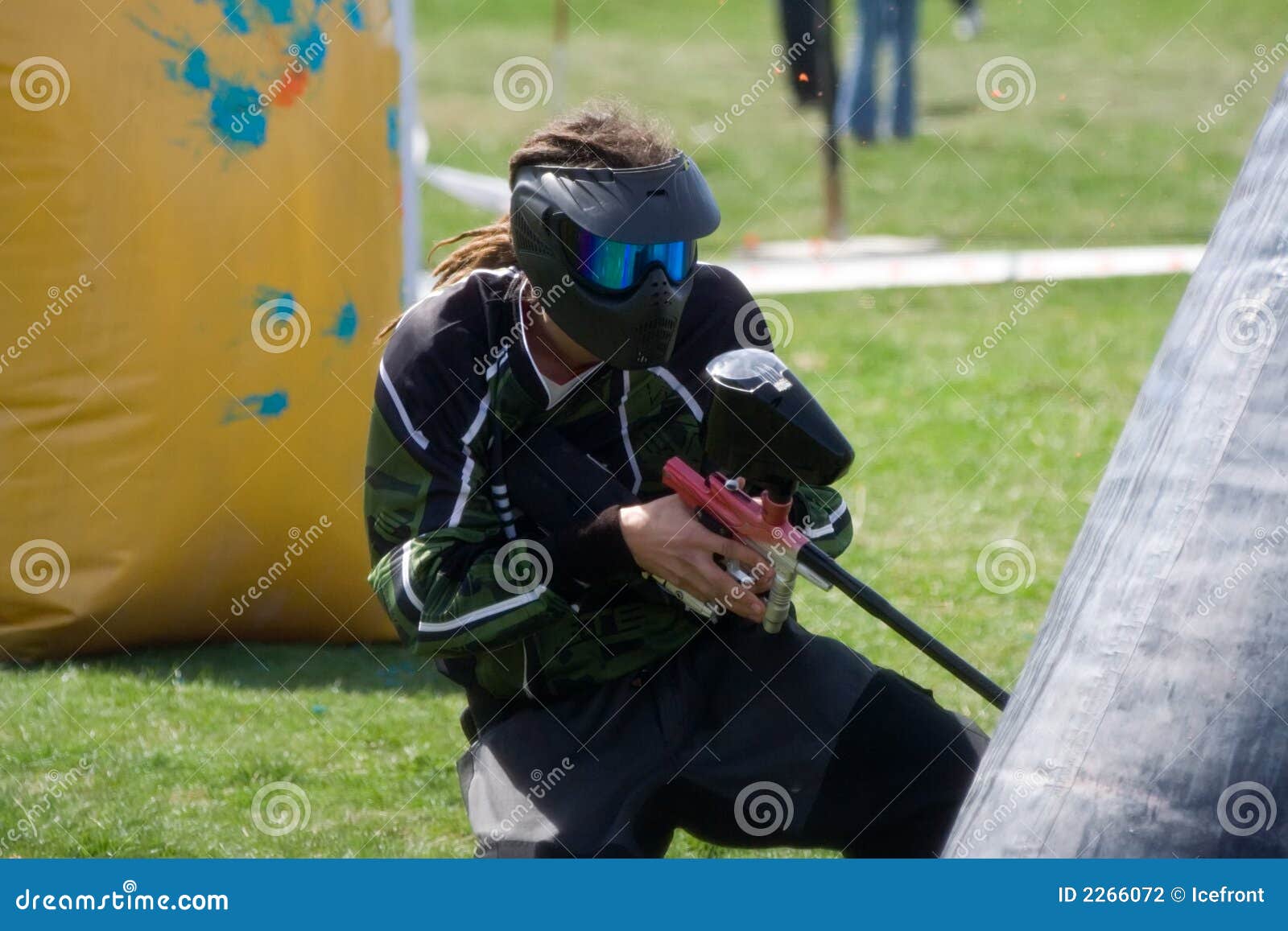 Paintball player stock photo. Image of match, paint, military - 2266072
