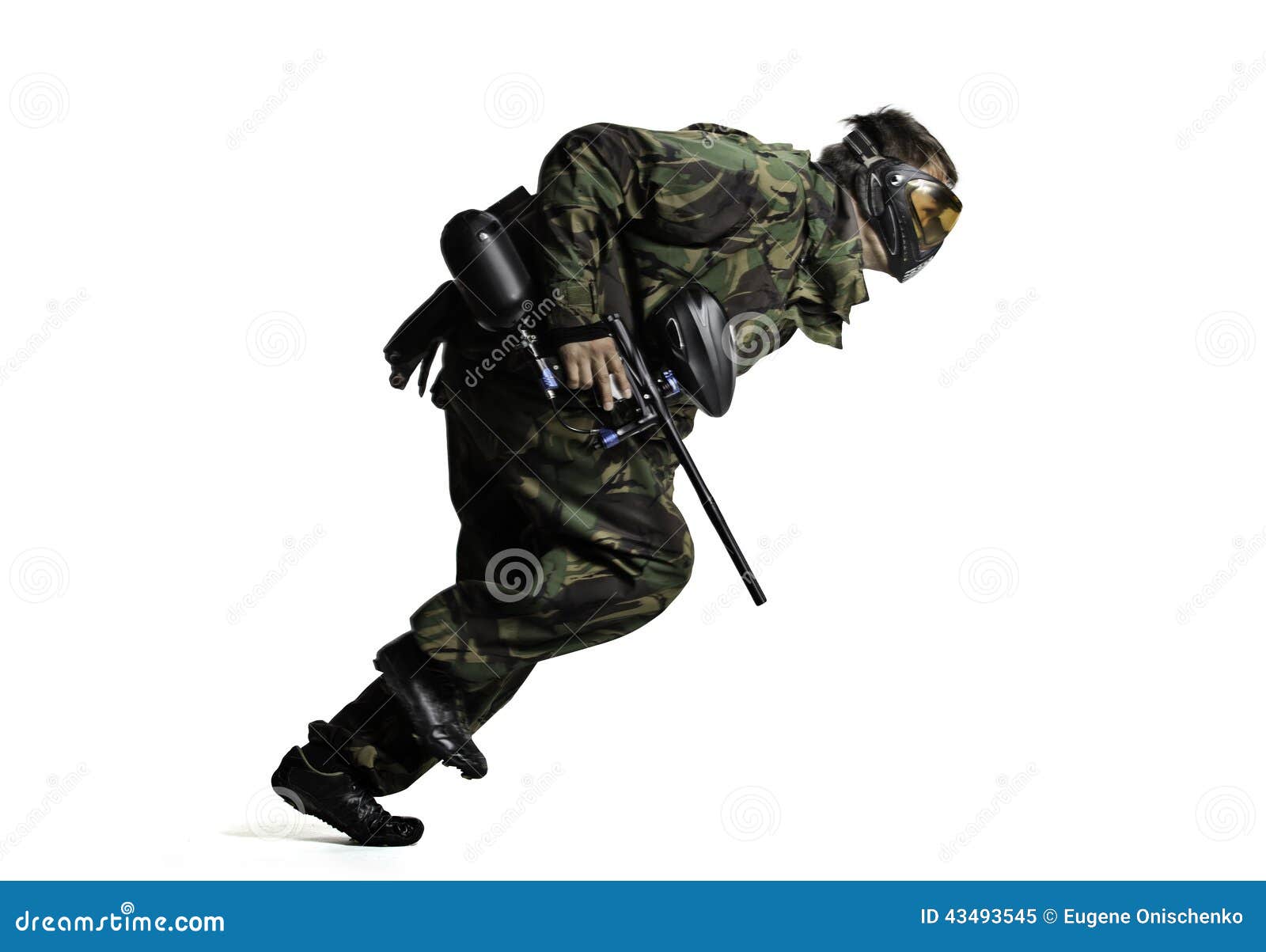 Paintball Player Reloading A Rifle Royalty-Free Stock Image ...