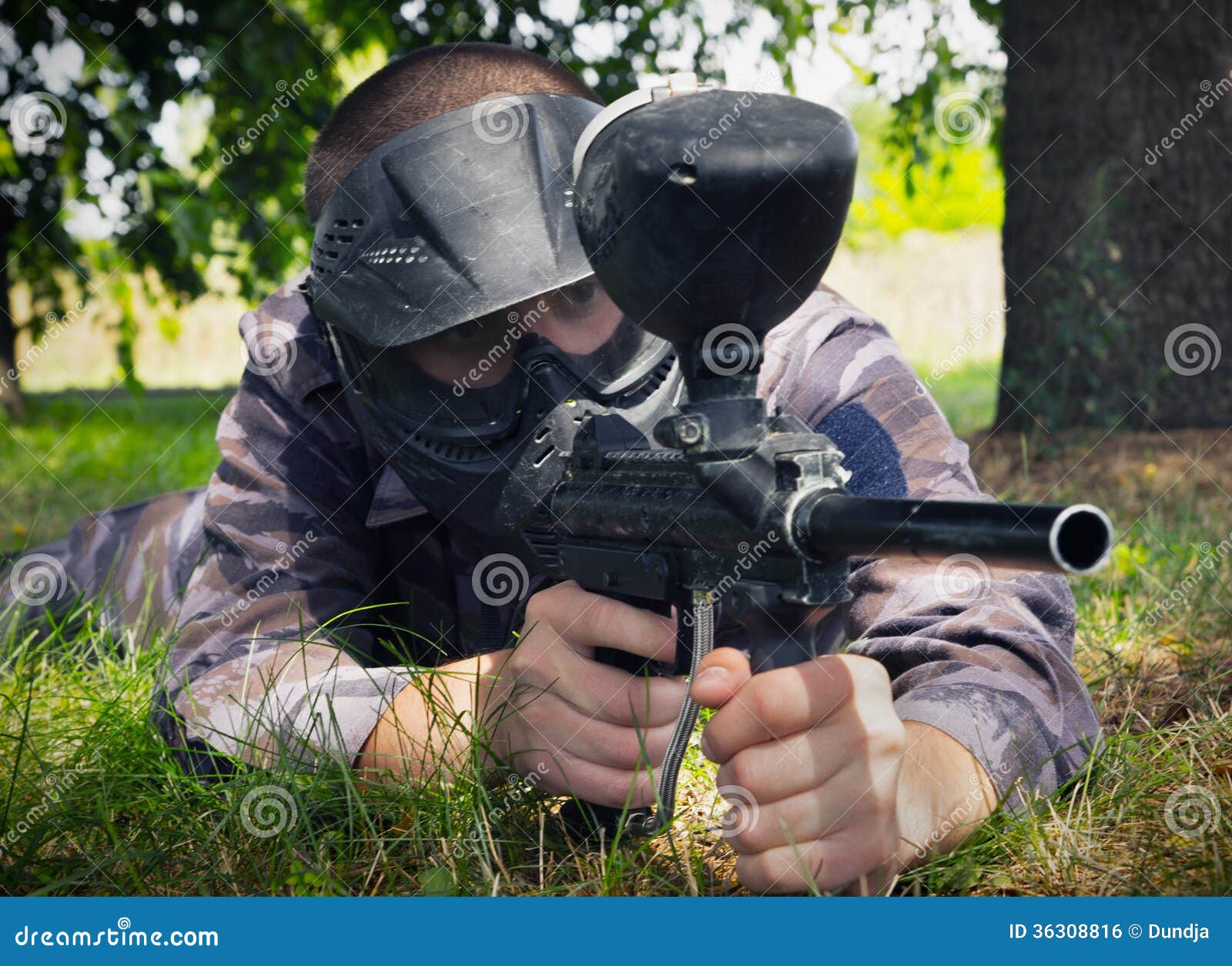 Paintball player stock photo. Image of military, soldier - 36308816
