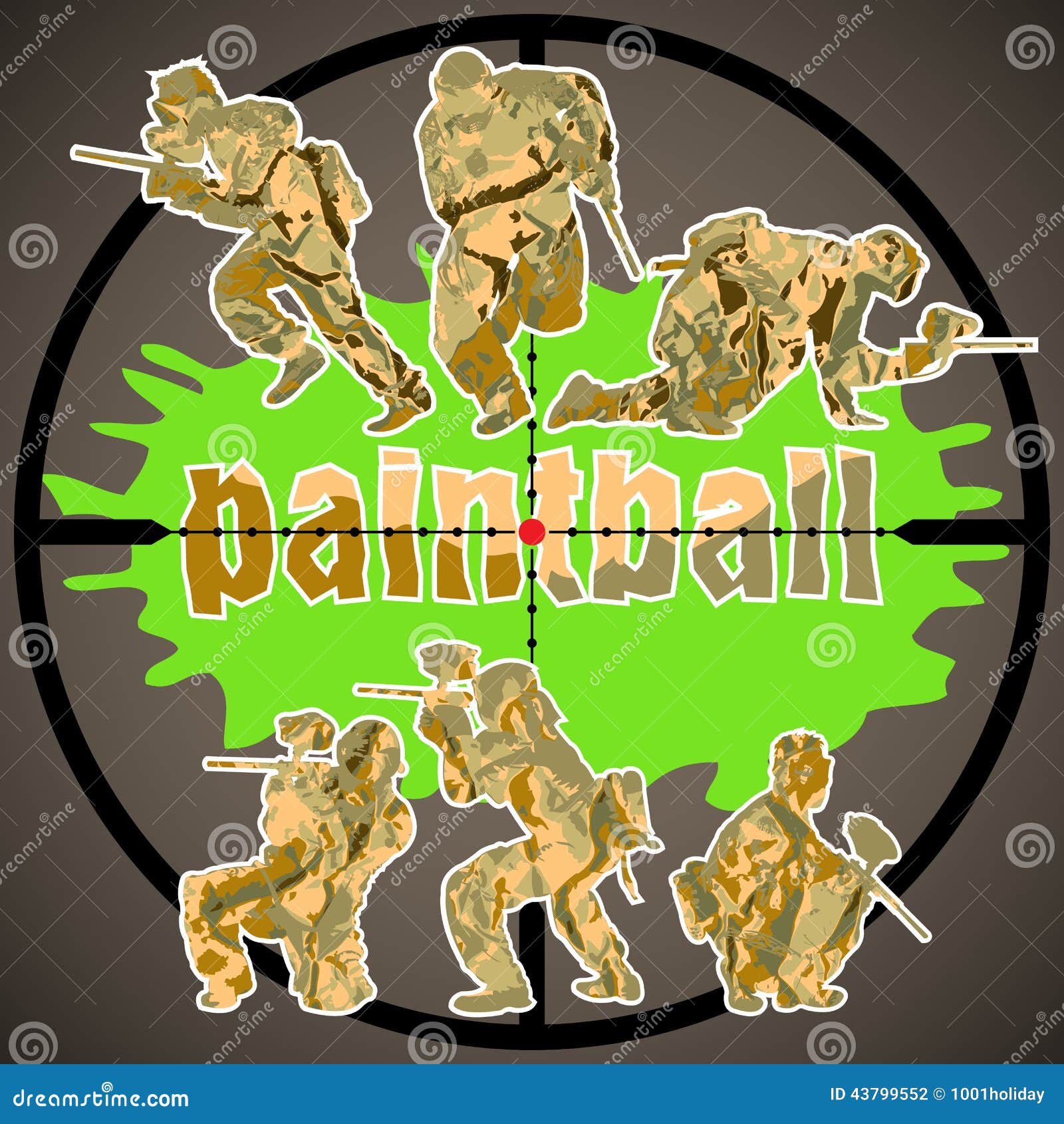 Paintball players stock vector. Illustration of goal - 43799552