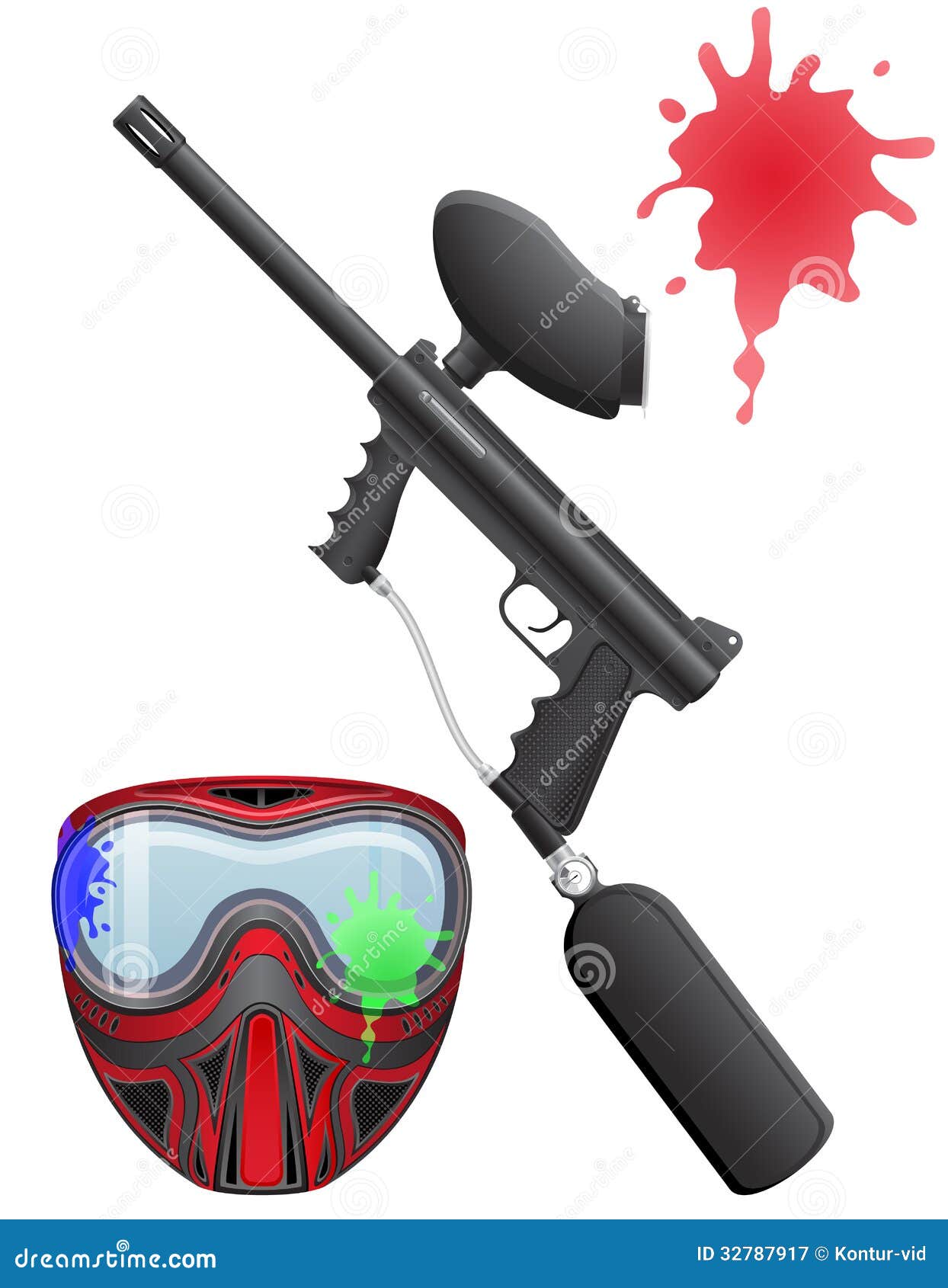 Paintball Set Vector Illustration Stock Vector - Illustration of ...