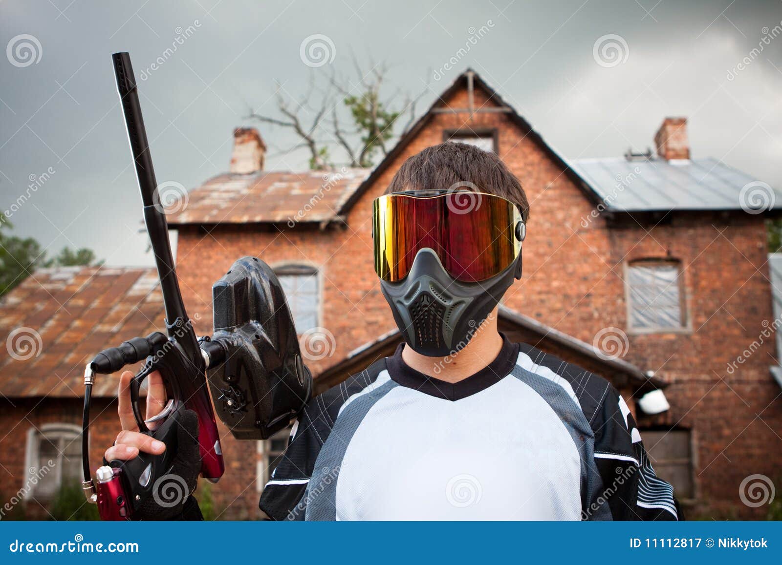 Shooter Holding Gun And Training Tactical Shooting. Close-up Detail ...