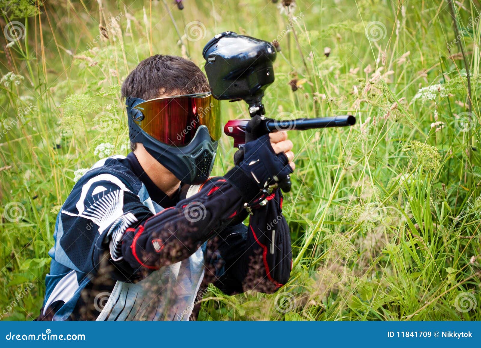 Paintball shooter stock image. Image of background, kill - 11841709