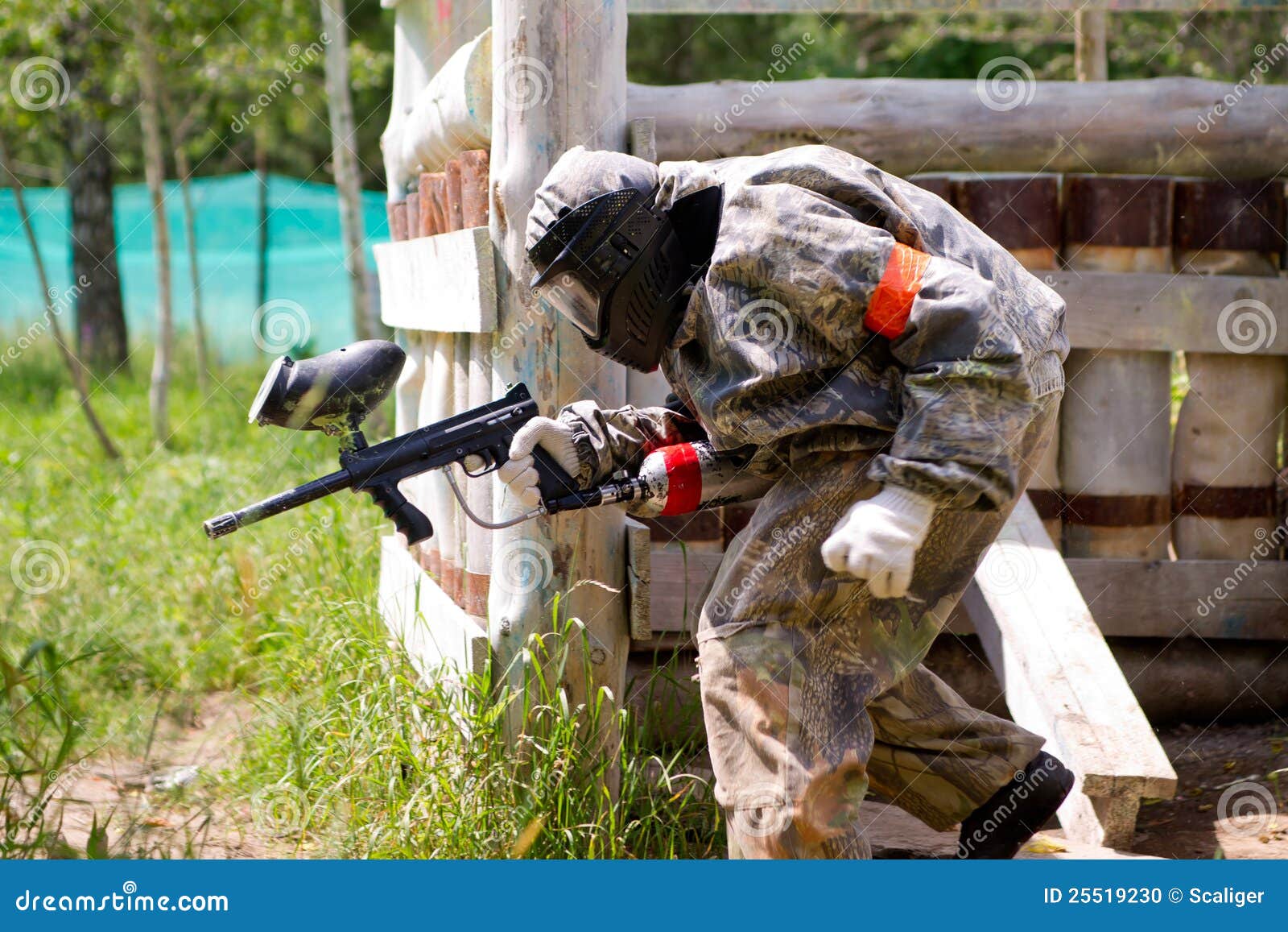 Paintball sport player stock photo. Image of safety, player - 25519230