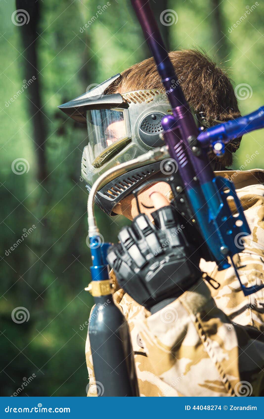 Paintball sport player stock photo. Image of paint, recreation - 44048274