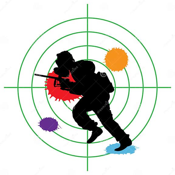 Paintball target stock vector. Illustration of drops - 14785799